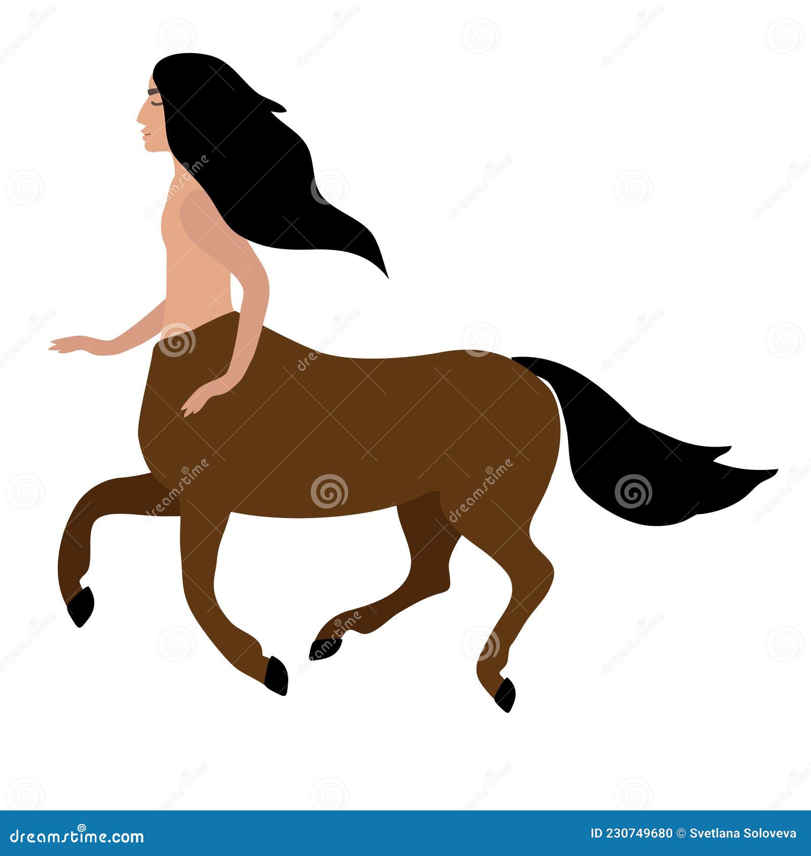 Vector Flat Cartoon Colored Centaur Stock Vector - Illustration of ...