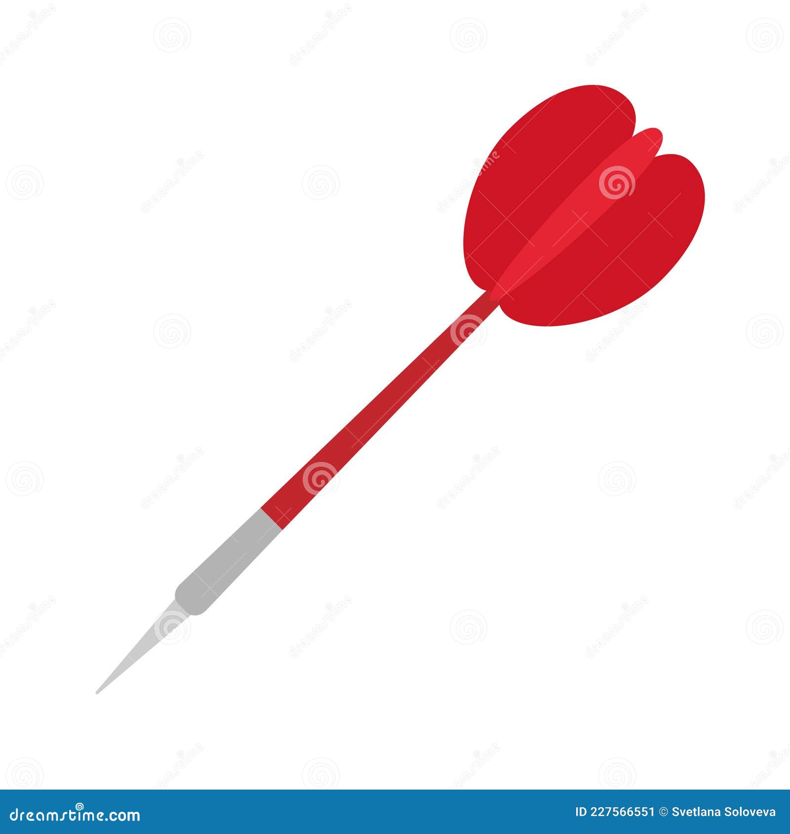 Vector Flat Cartoon Colored Dart Stock Vector - Illustration of goal ...
