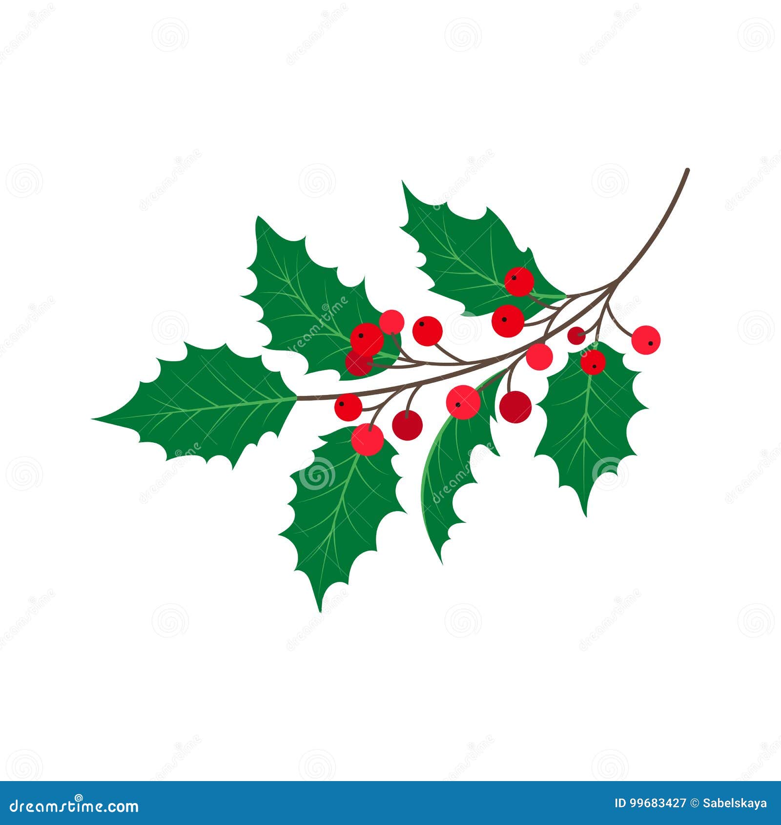 Vector Flat Cartoon Holly Tree Leaves Set. Stock Vector - Illustration ... Vector Flat Cartoon Holly Tree Leaves Set. Stock Vector - Illustration ...