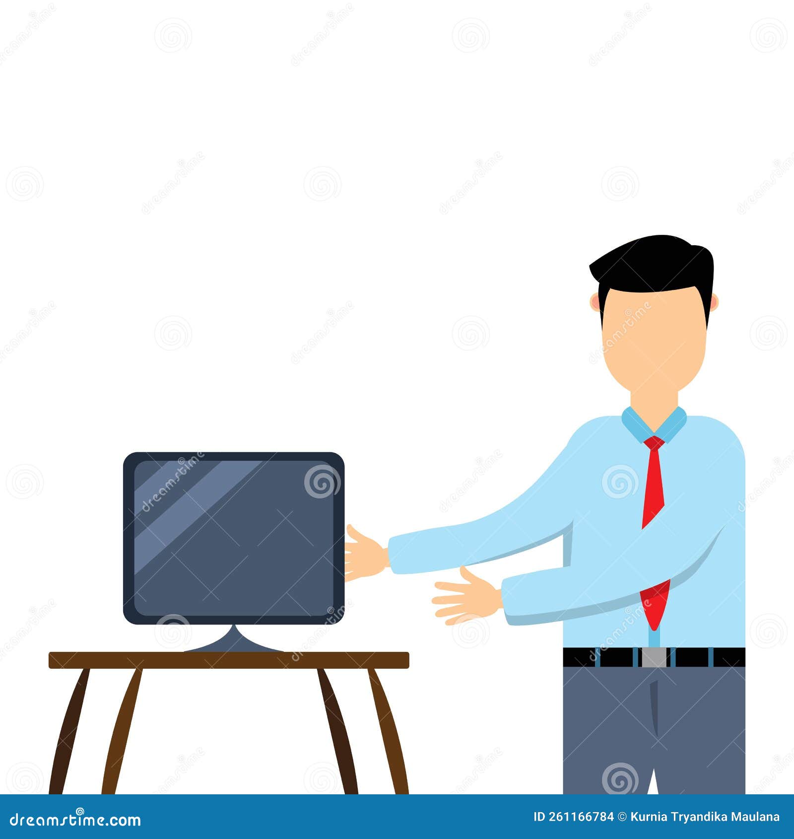 Vector Flat Cartoon Office Presentation Stock Vector - Illustration of ...