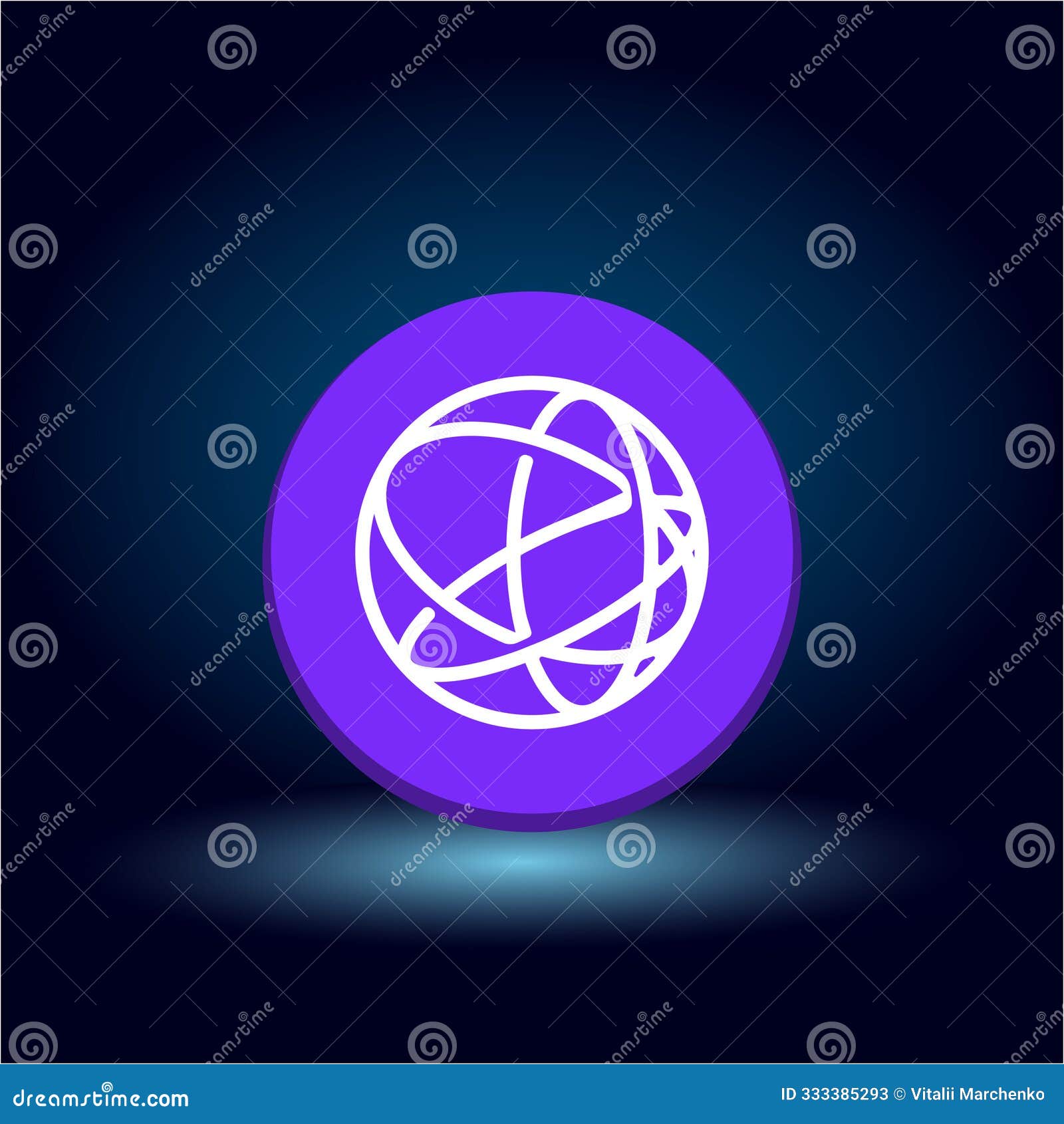 Vector Flat Celestia TIA Token Symbol on Blue Background Editorial ...