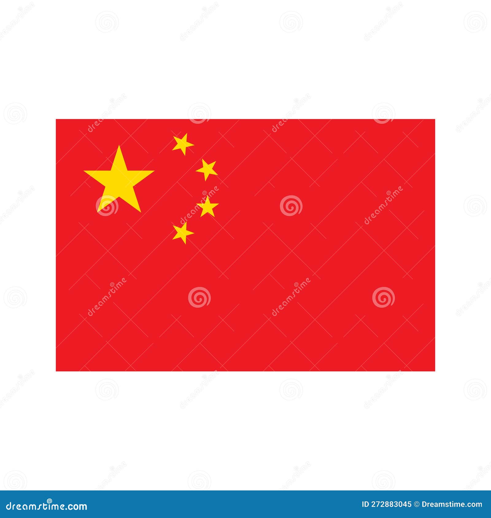 Vector flat Chinese flag stock vector. Illustration of nation - 272883045