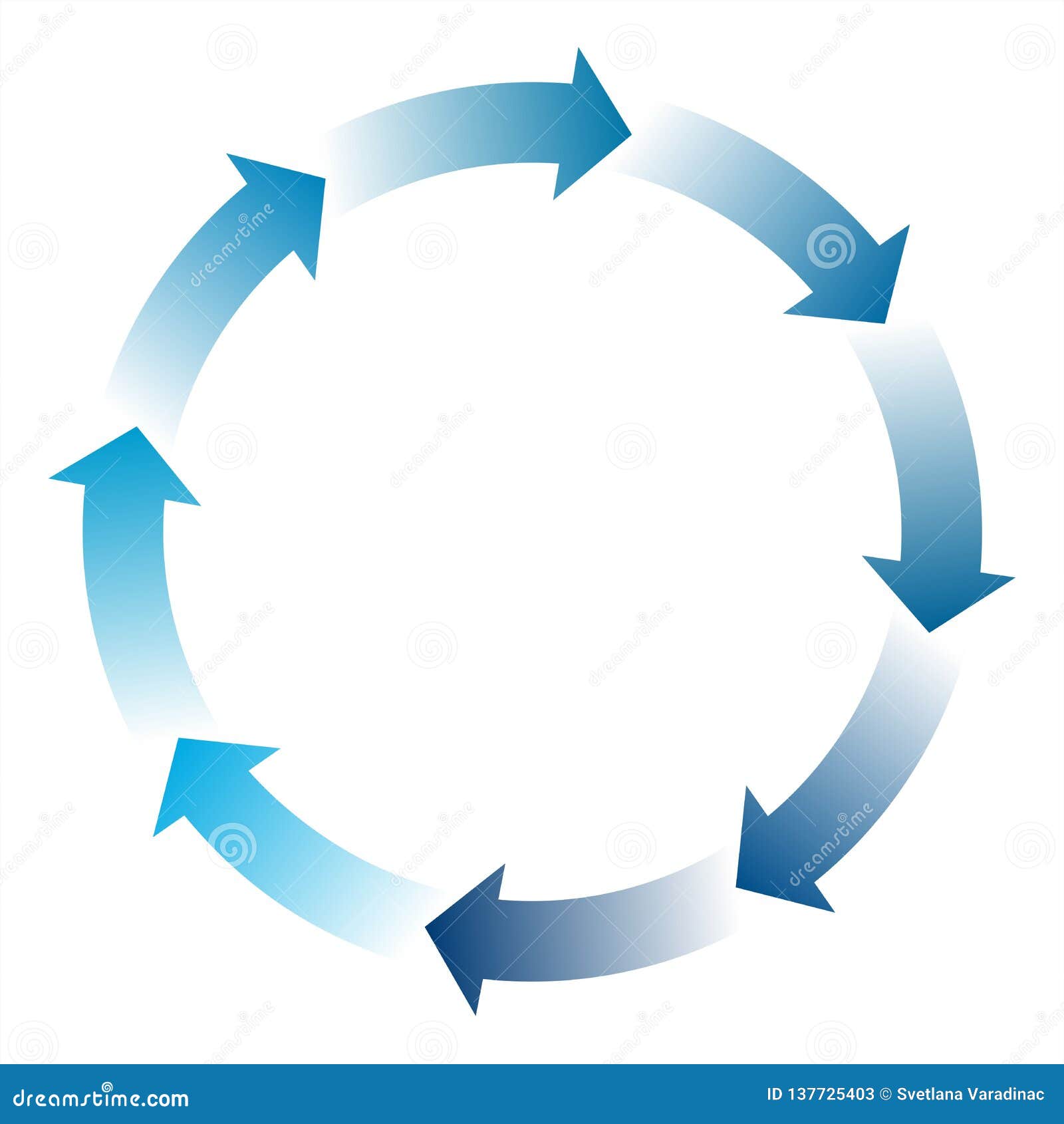 Blue Circle Arrows for Chart. Stock Vector - Illustration of icon ...