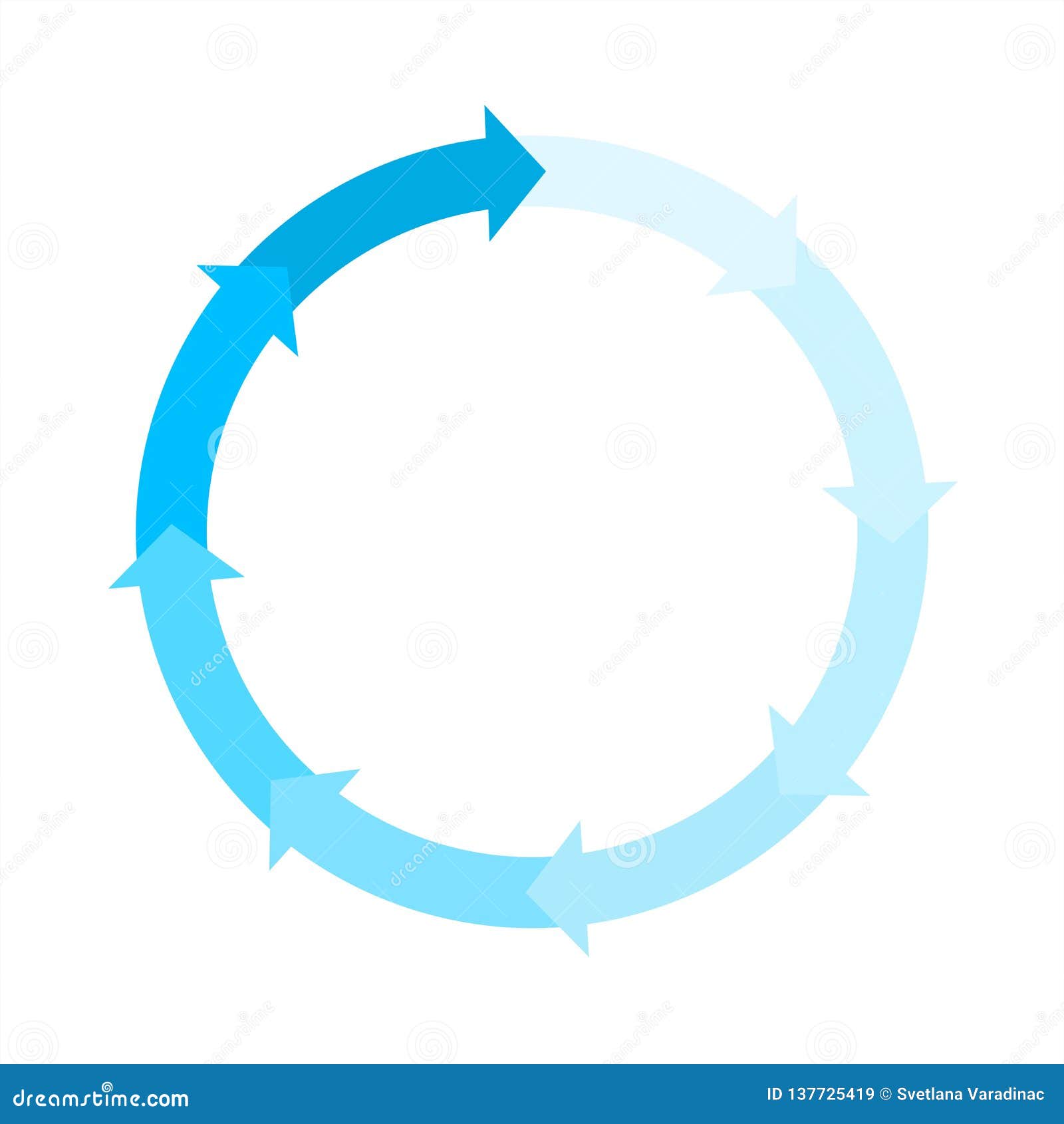 Blue Circle Arrows for Chart. Stock Vector - Illustration of circular ...