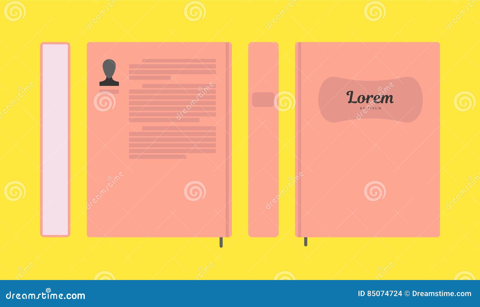 Vector Flat Colorful Book Layout Stock Illustration - Illustration of ...