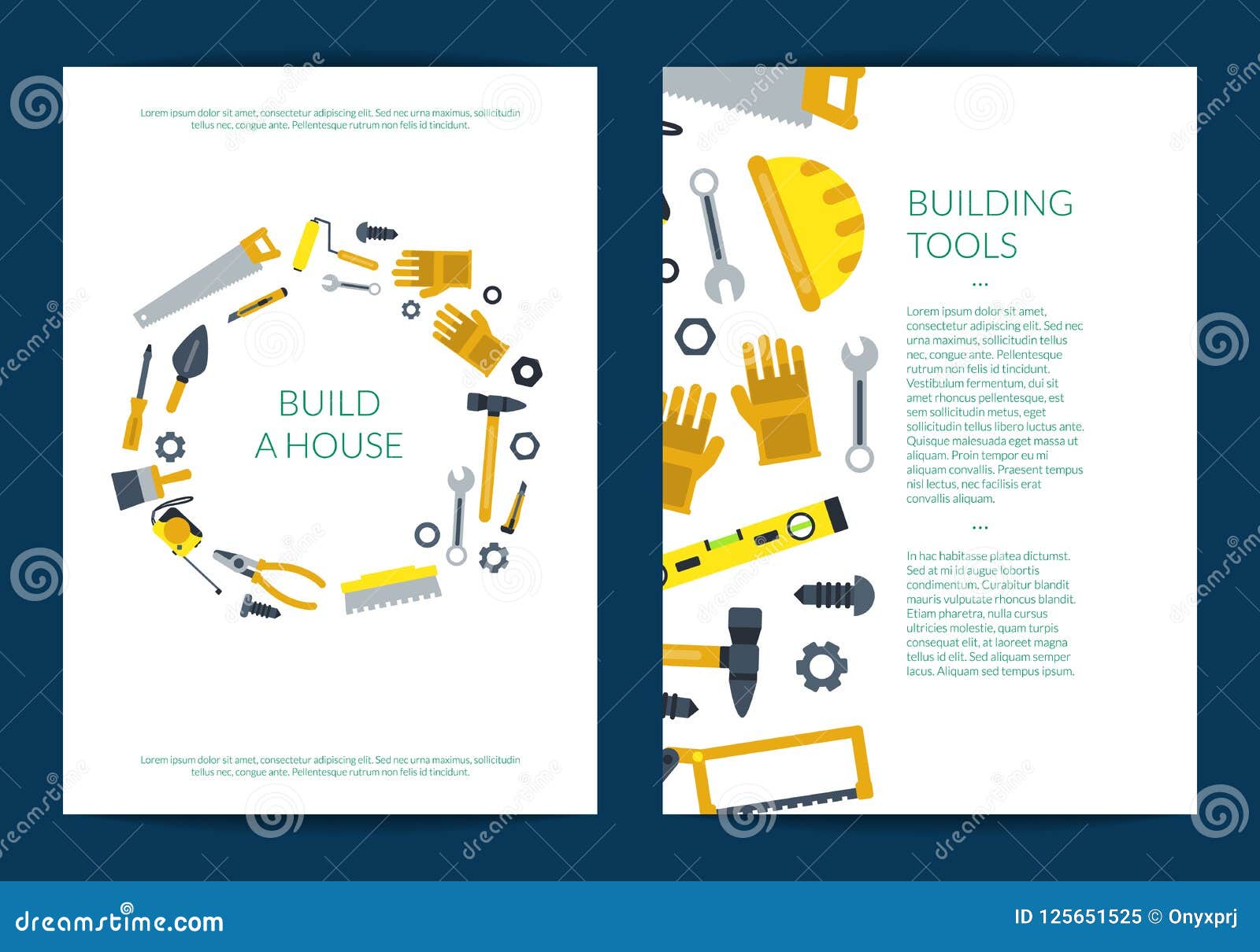 Flat Lay Of Construction Tools And Blueprints On Concrete, A Visual ...