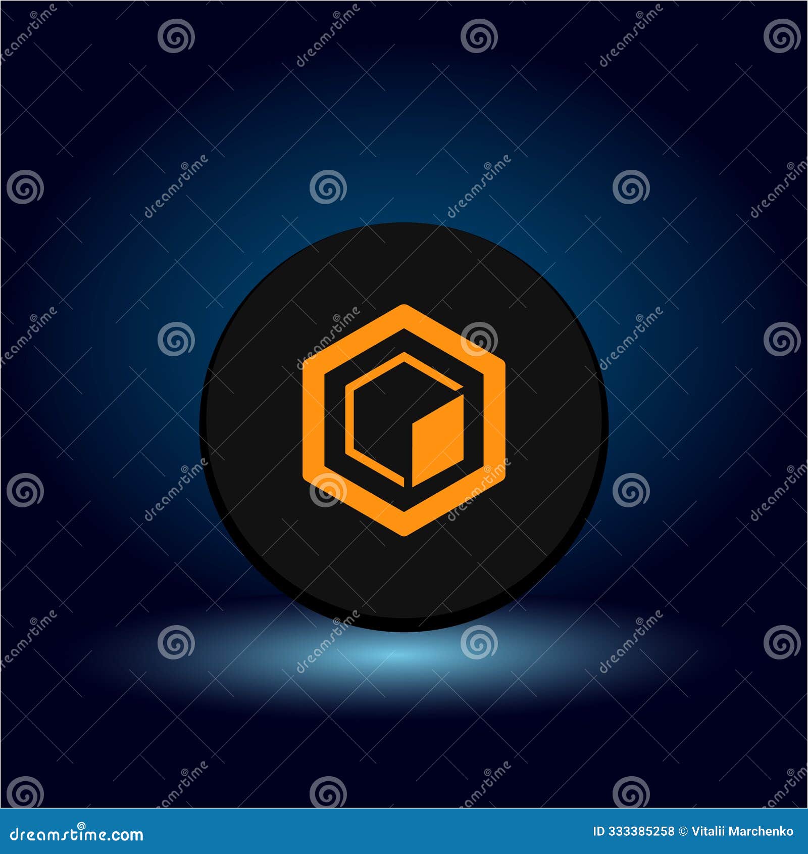 Vector Flat Core CORE Token Symbol on Blue Background Editorial Stock ...