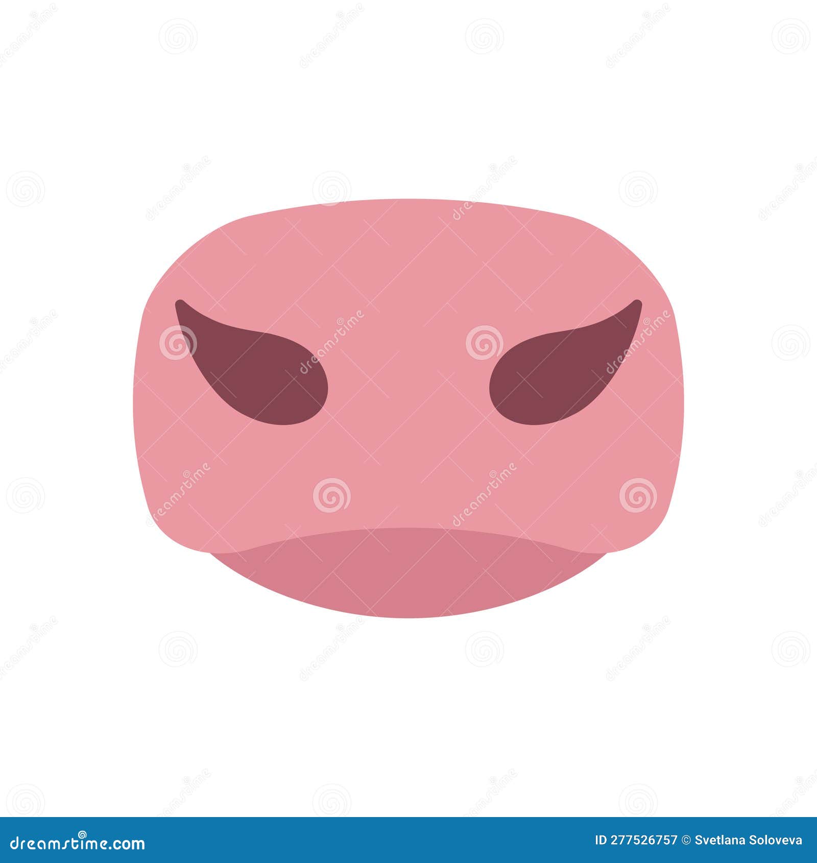 Vector flat cow nose mouth stock vector. Illustration of doodle - 277526757