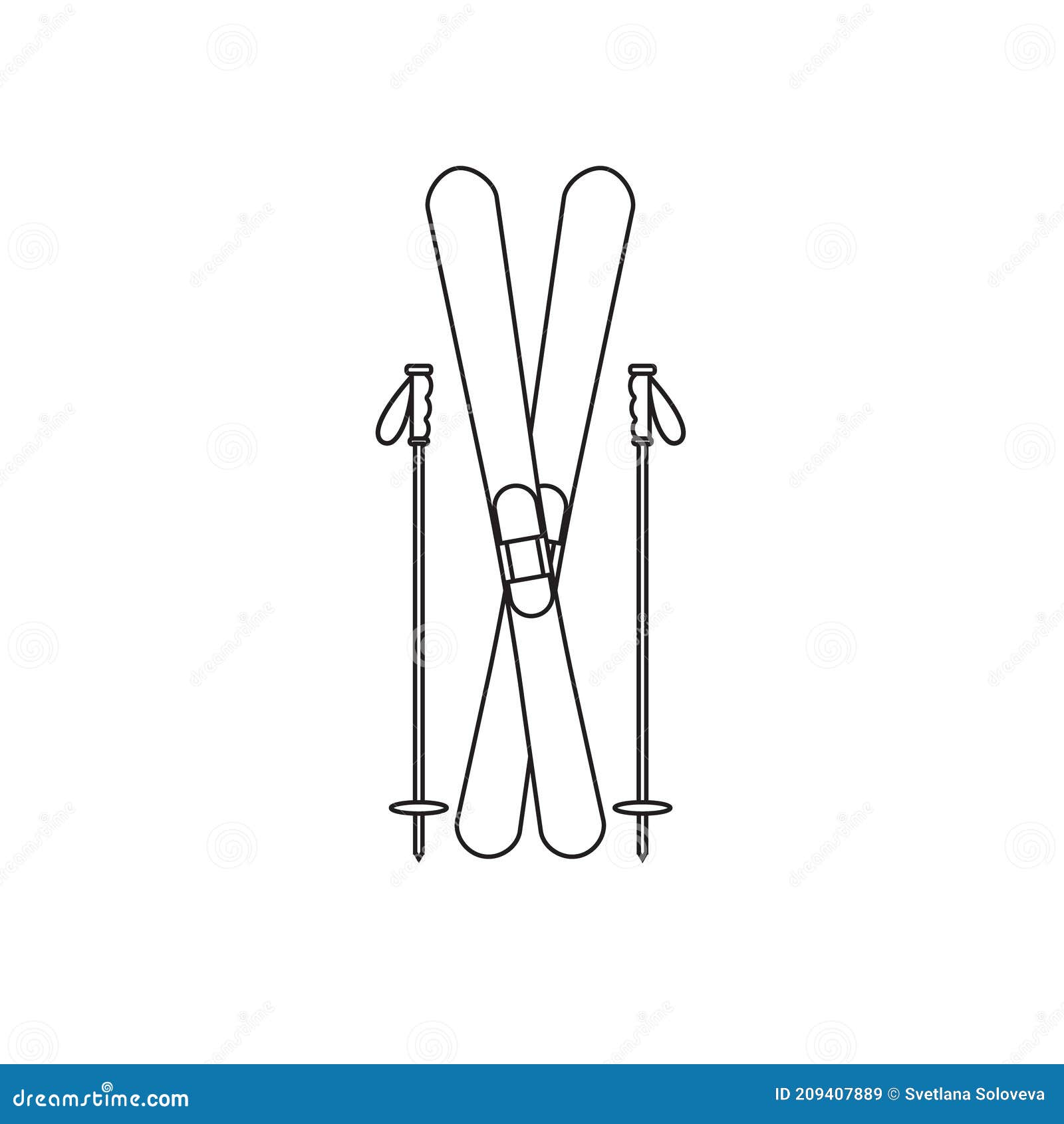 Crossed Skis Clipart