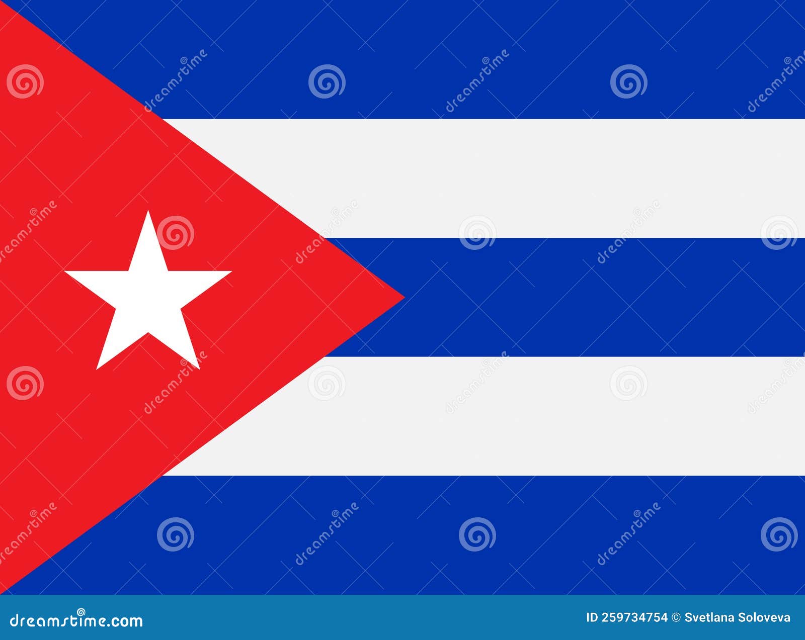 Vector flat Cuba flag stock vector. Illustration of element - 259734754