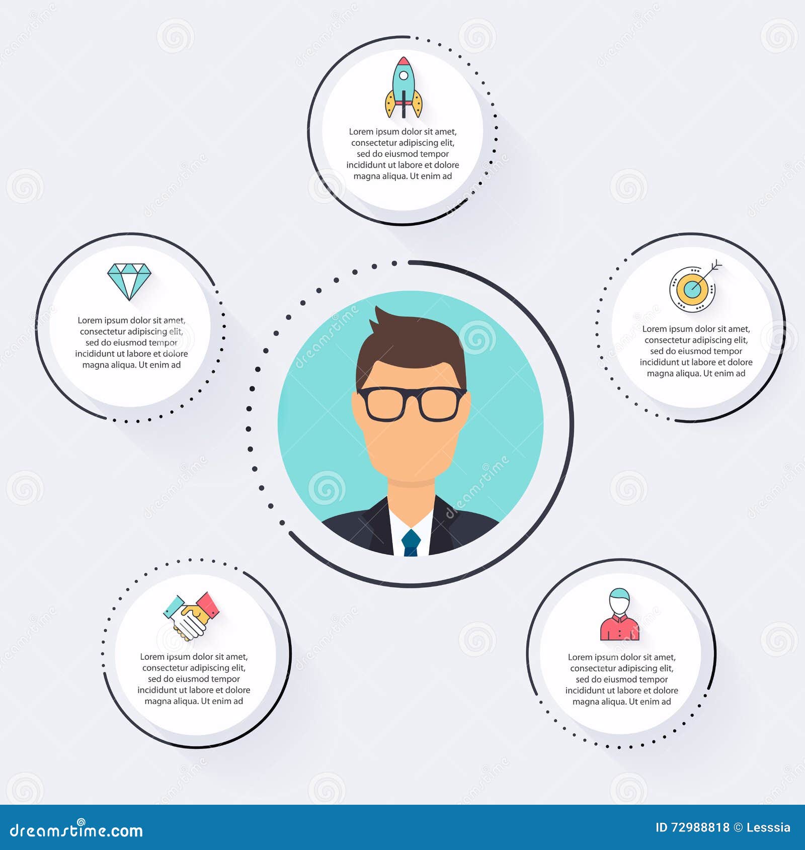 Vector Flat Customer Office Concept - Icons and Infographic Design ...