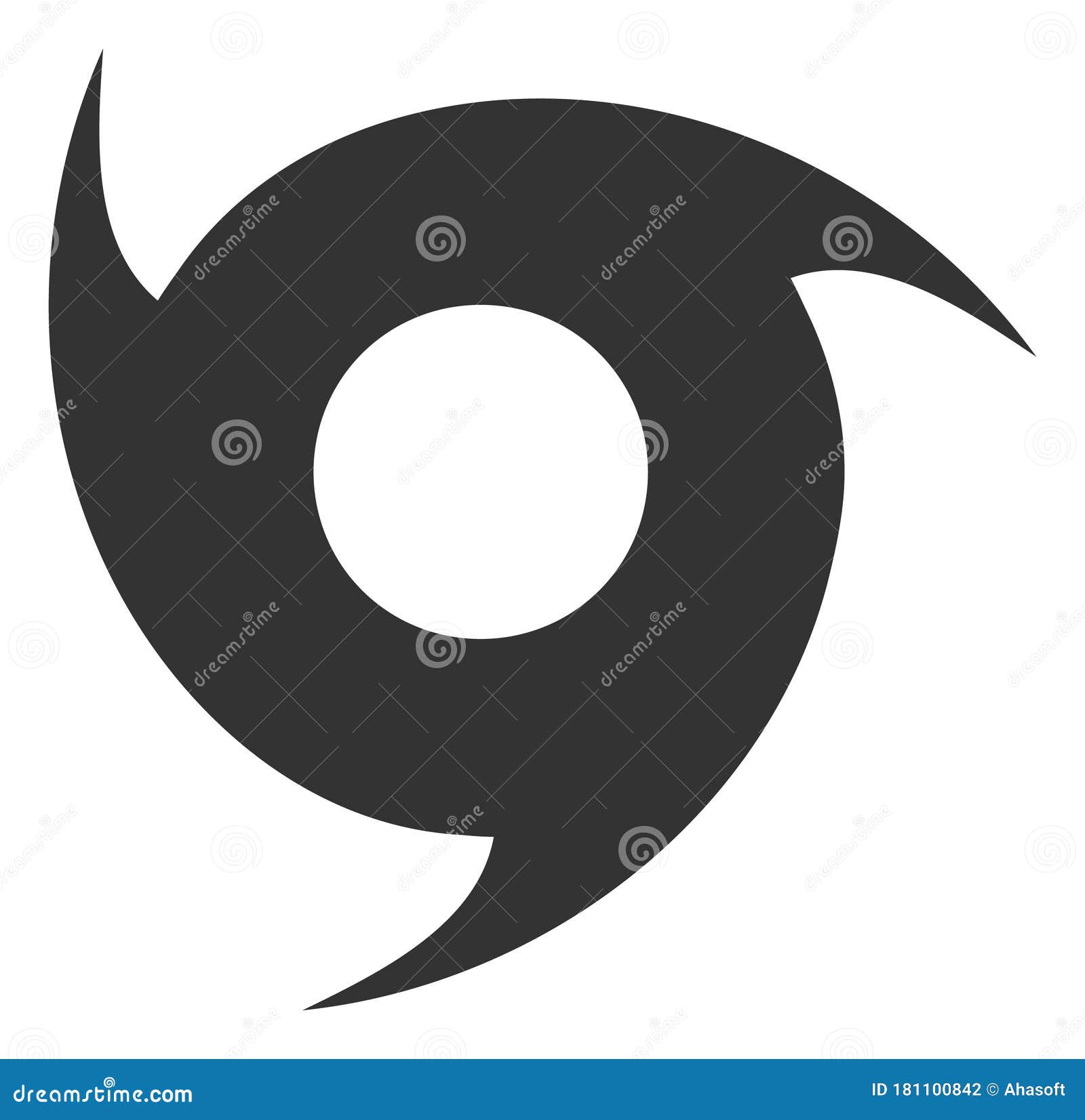 Vector Flat Cyclone Icon stock vector. Illustration of radial - 181100842