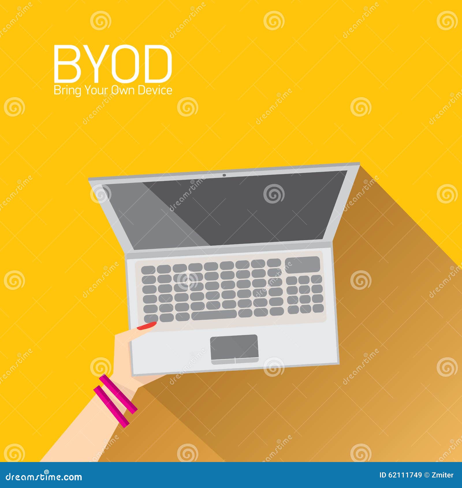 Vector Flat Design Concept of BYOD Stock Vector - Illustration of ...