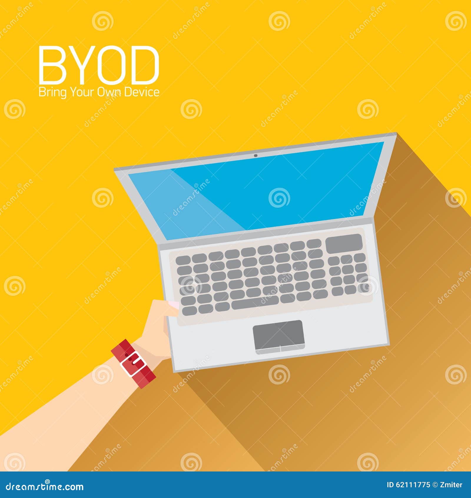 Vector Flat Design Concept of BYOD Stock Vector - Illustration of ...