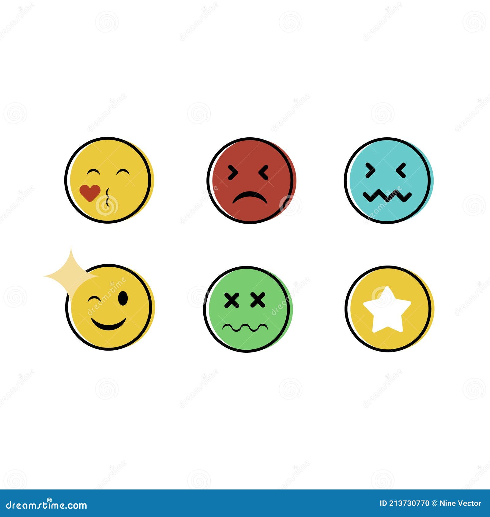 Full Emoticon Cartoon Vector | CartoonDealer.com #243754729