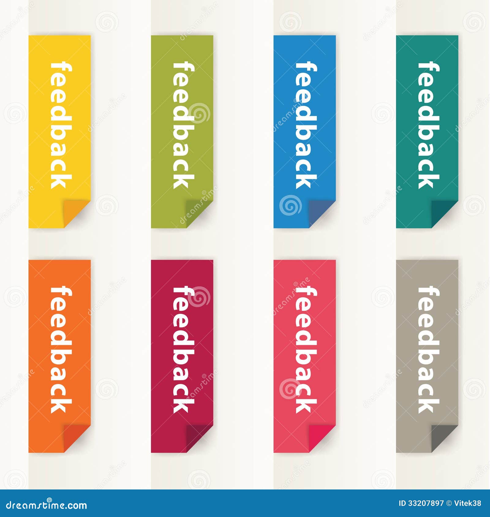 Vector Flat Design Feedback Buttons. Modern Feedback Buttons in Stock ...