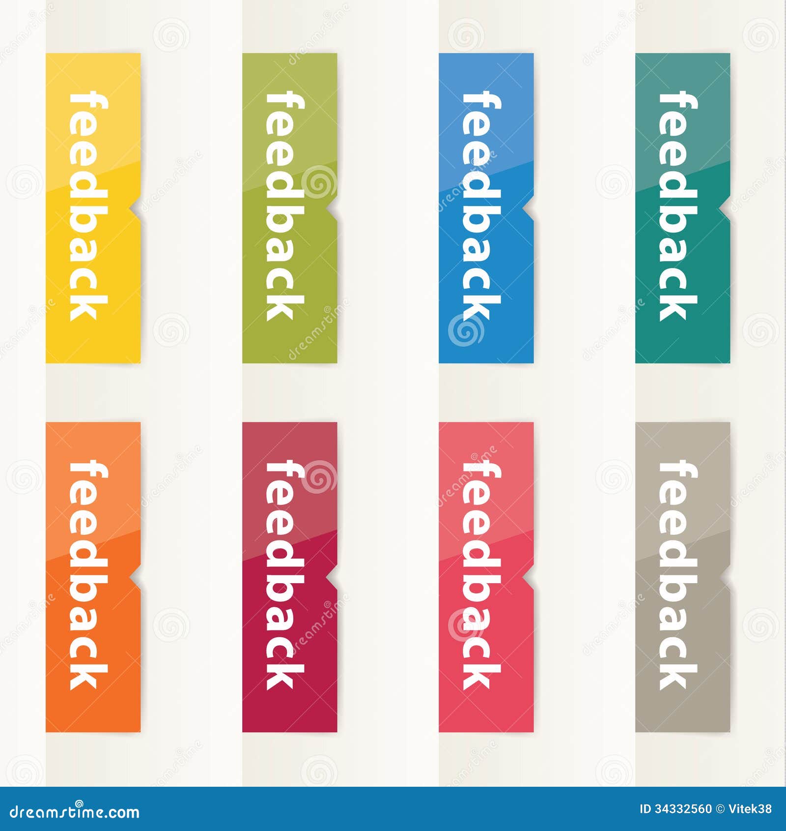 Vector Flat Design Feedback Buttons. Modern Feedback Buttons in Stock ...