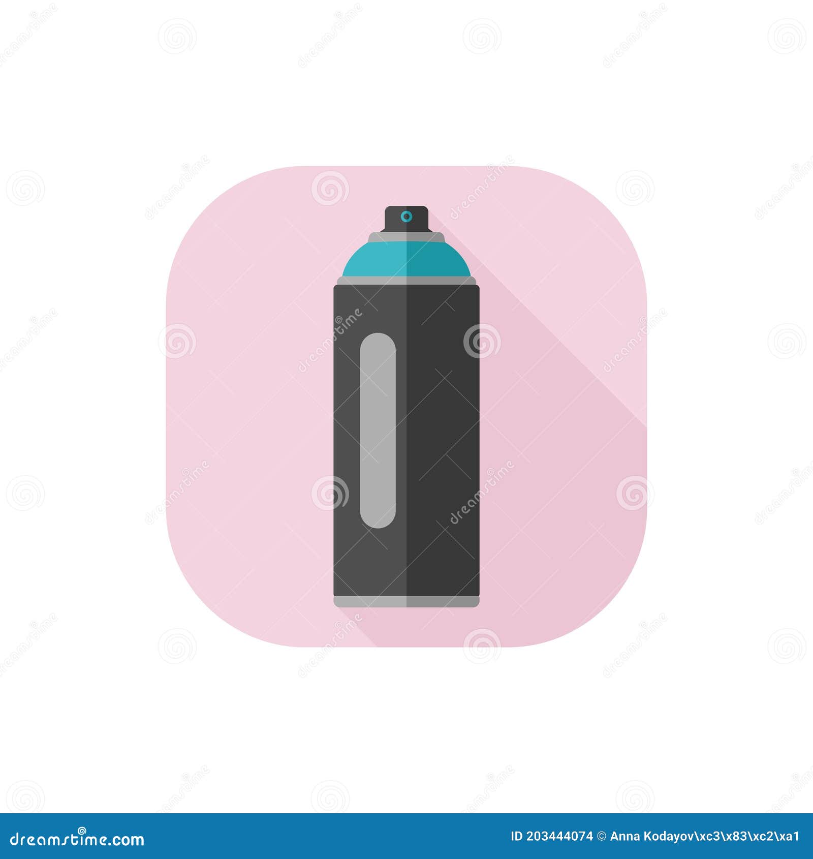 Vector Flat Design Graffiti Spray Can Stock Vector - Illustration of ...