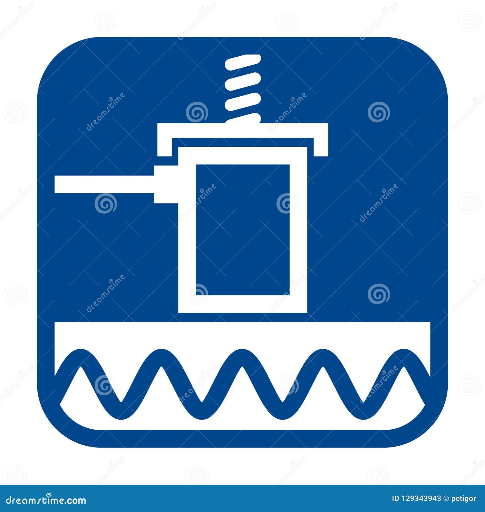Vector Flat Design Icon of Acoustic Emission Testing. Stock Vector ...