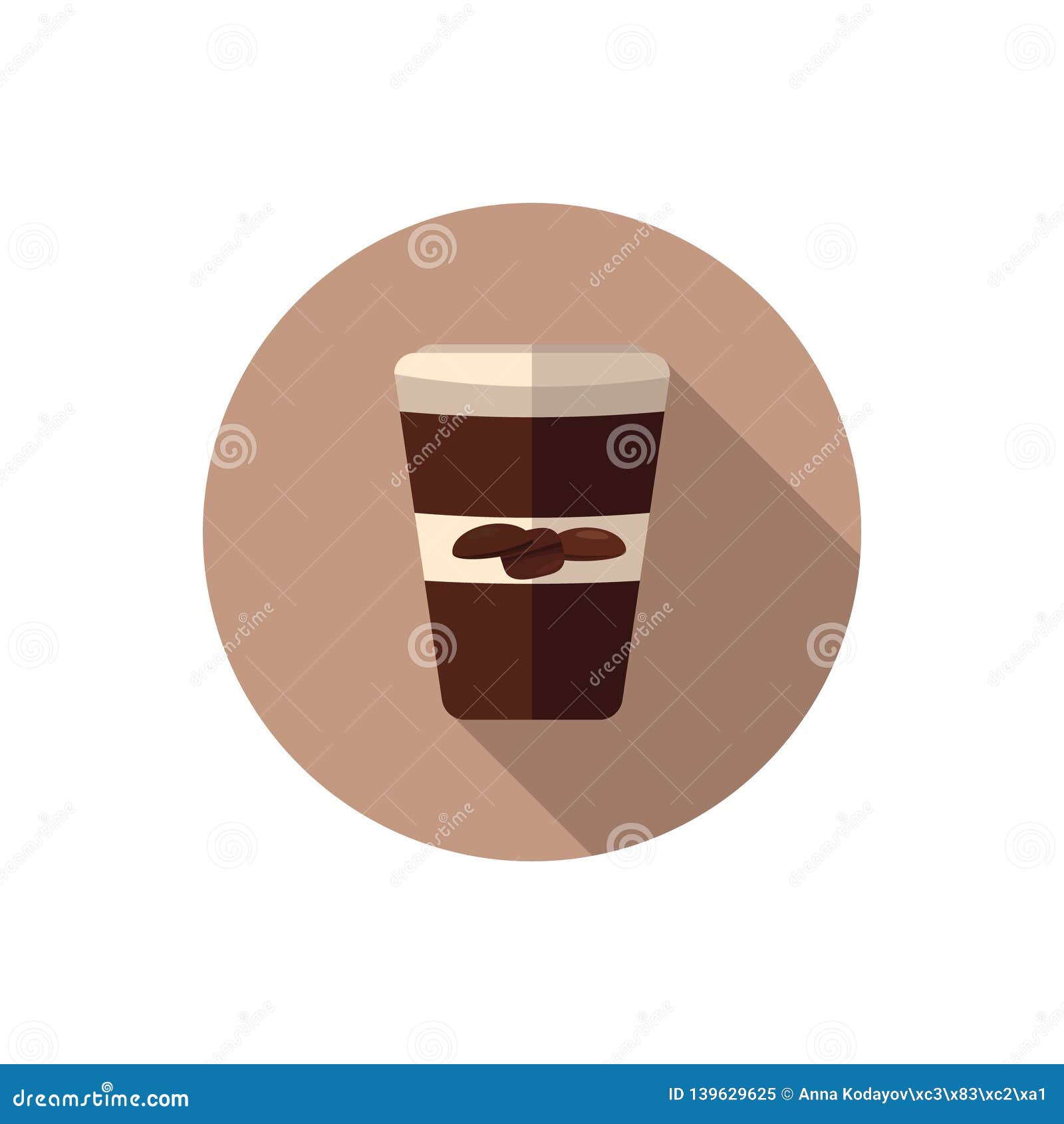 Flat design Coffee stock illustration. Illustration of cinnamon - 139629625
