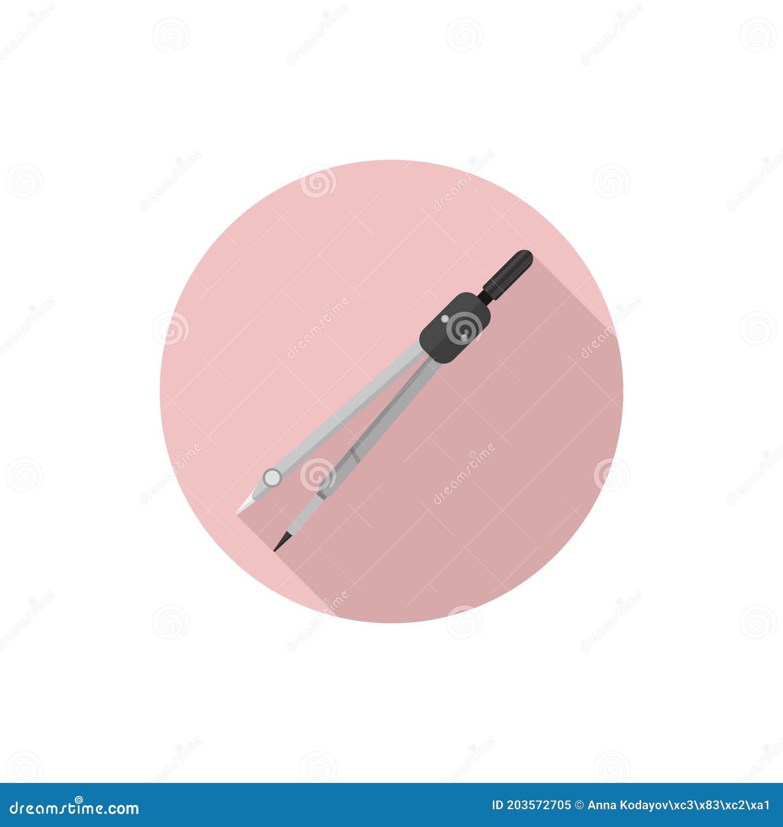 Vector Flat Design Icon Compasses Stock Vector - Illustration of ...