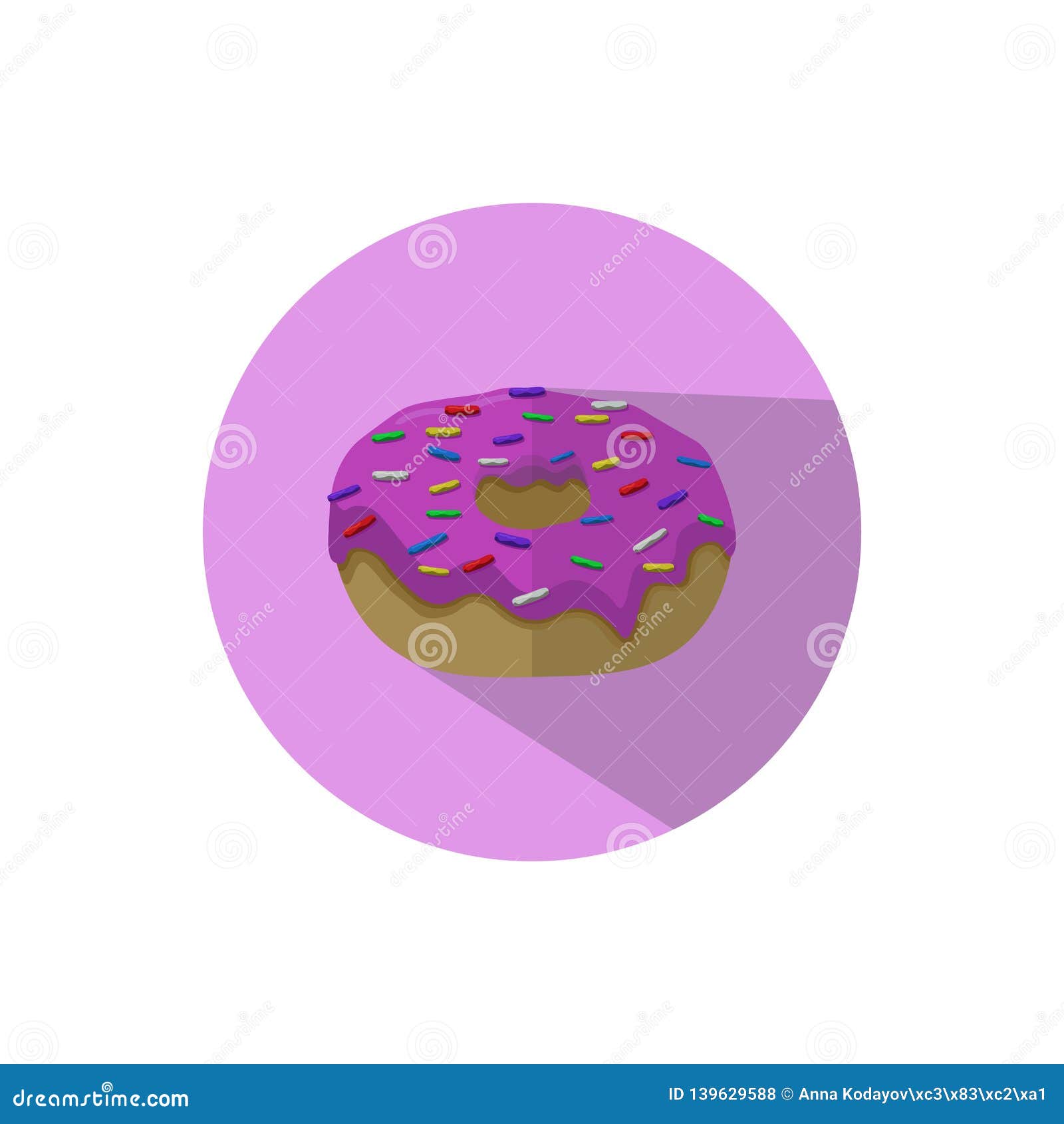 Flat design Donut stock illustration. Illustration of coffee - 139629588 Flat design Donut stock illustration. Illustration of coffee - 139629588