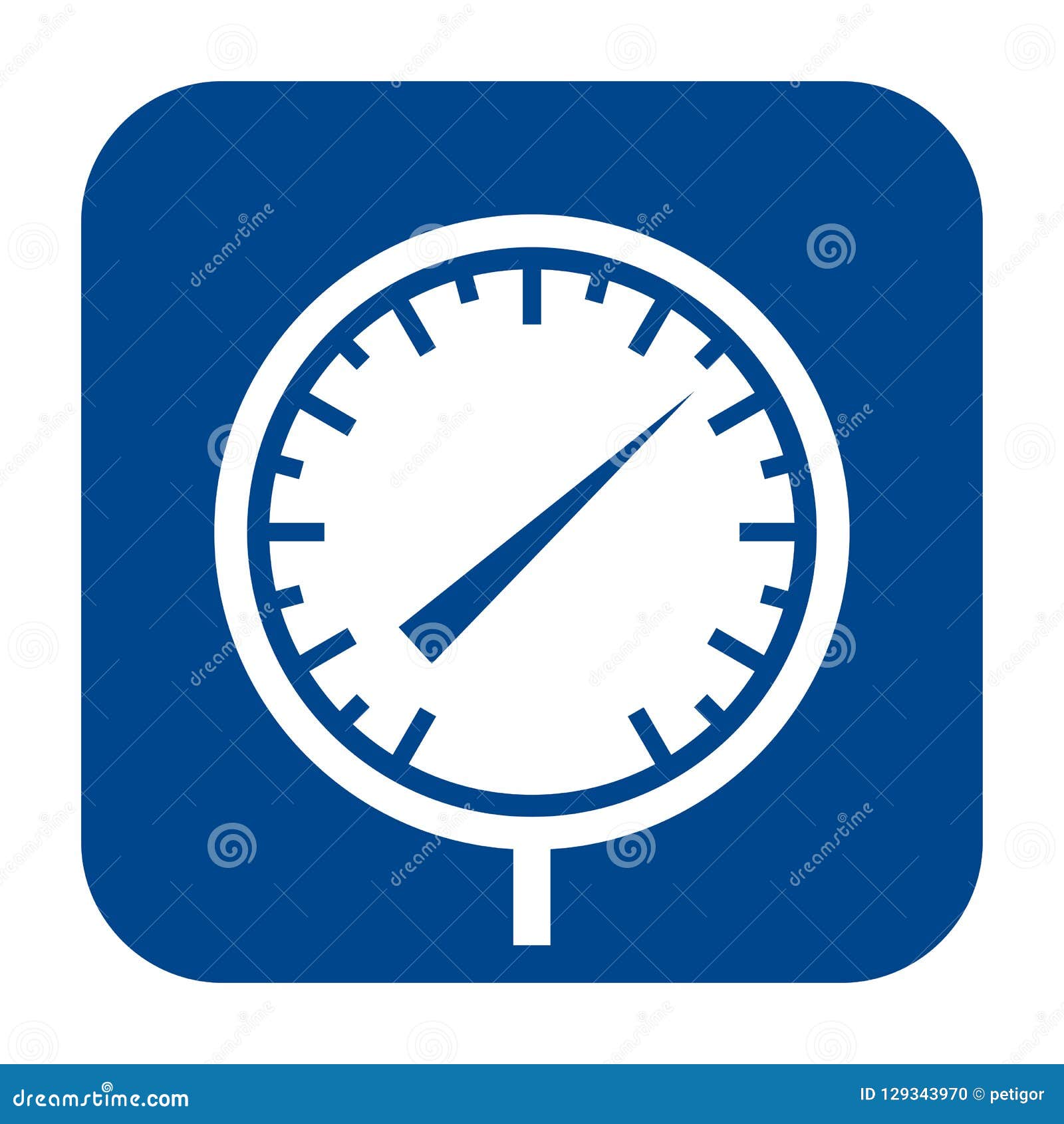 Vector Flat Design Icon of Manometer. Stock Vector - Illustration of ...