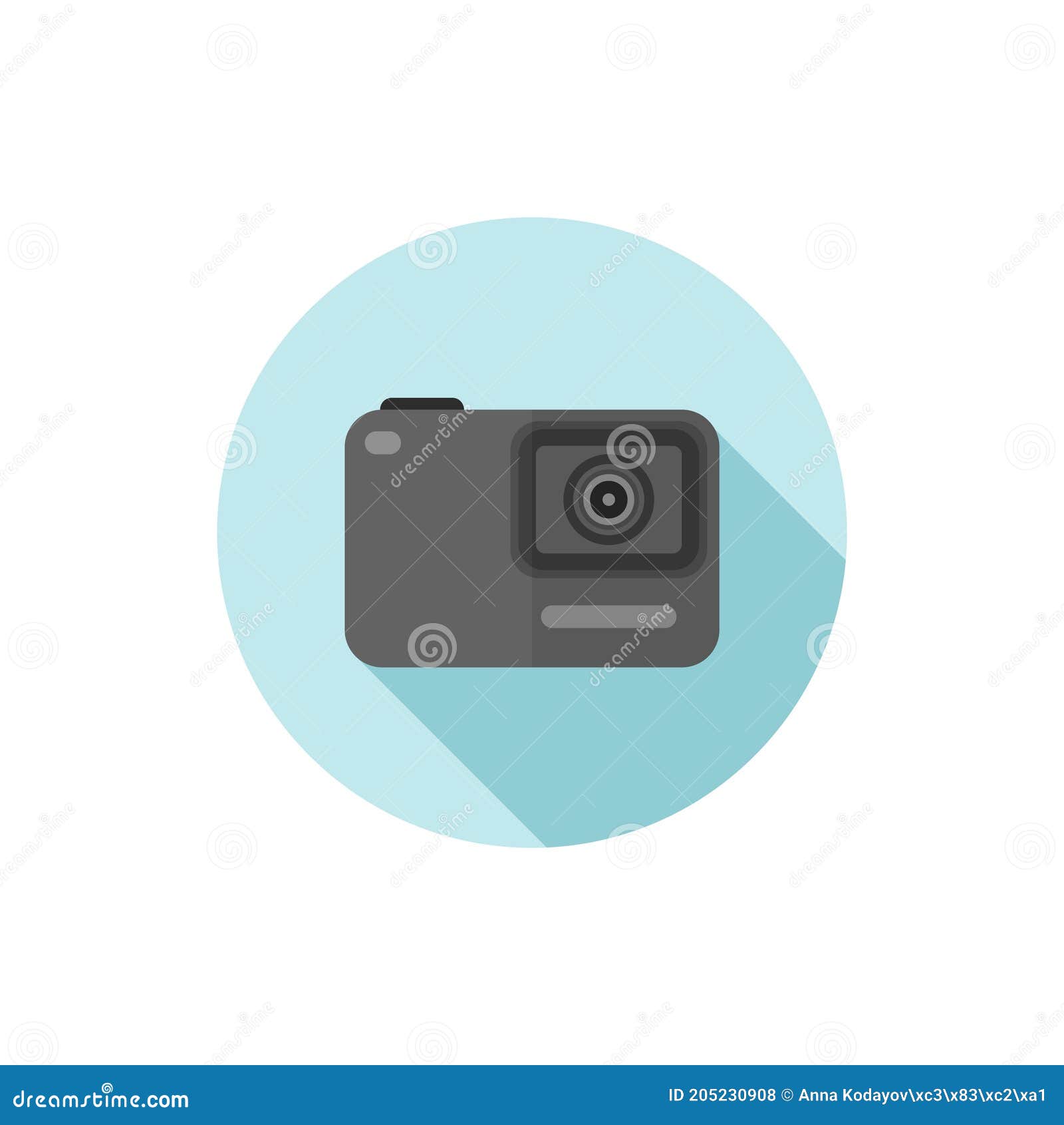 Vector Flat Design Icon Outdoor Camera Stock Vector - Illustration of ...