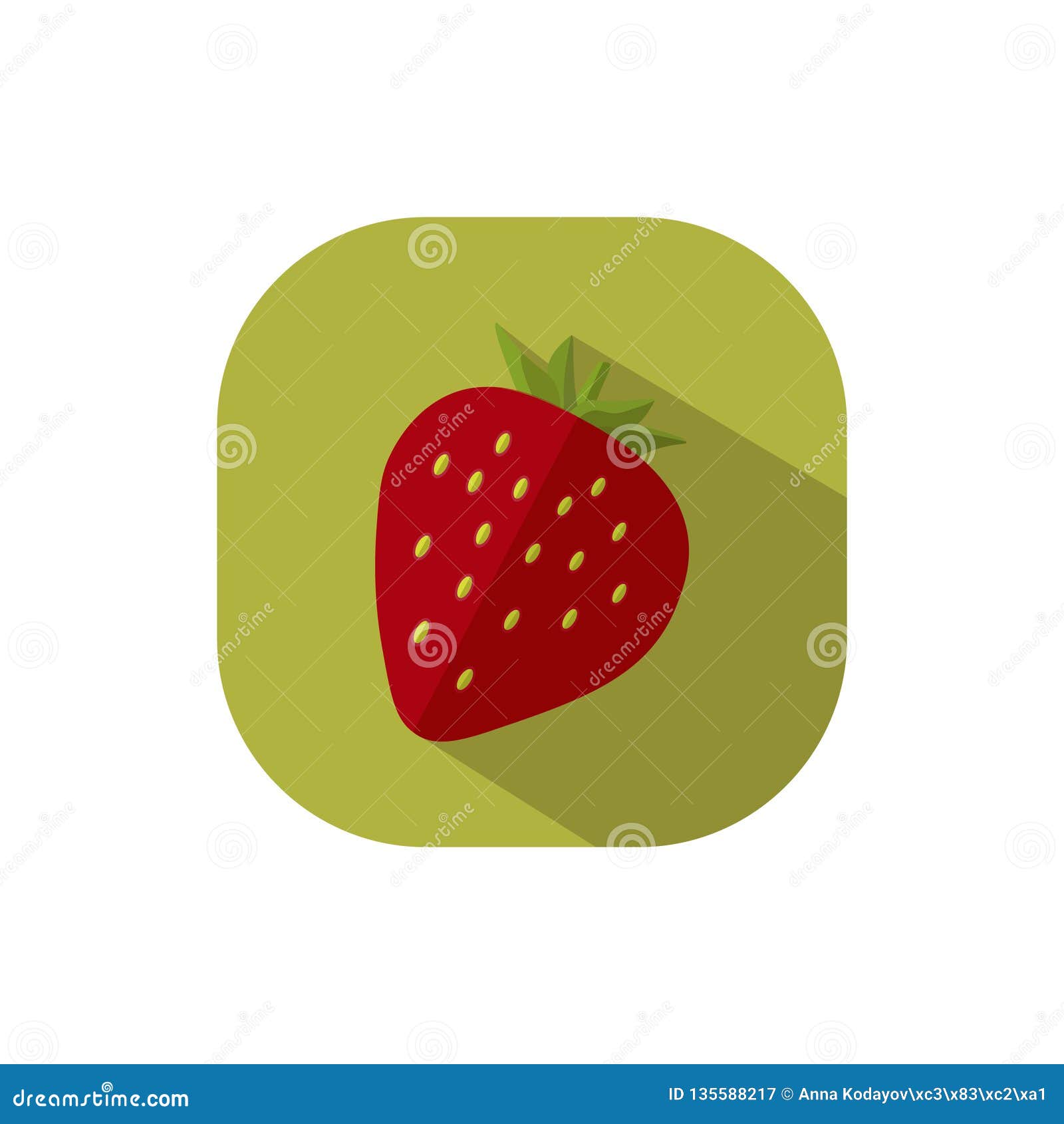 Flat design Strawberry stock illustration. Illustration of healthy ...