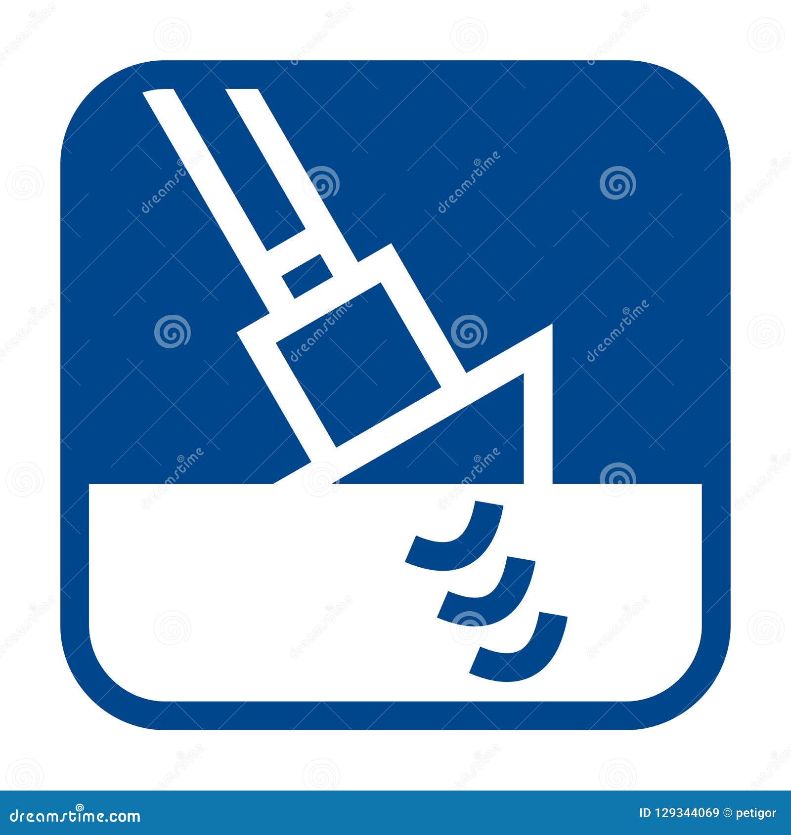 Vector Flat Design Icon of Ultrasonic Testing. Stock Vector ...
