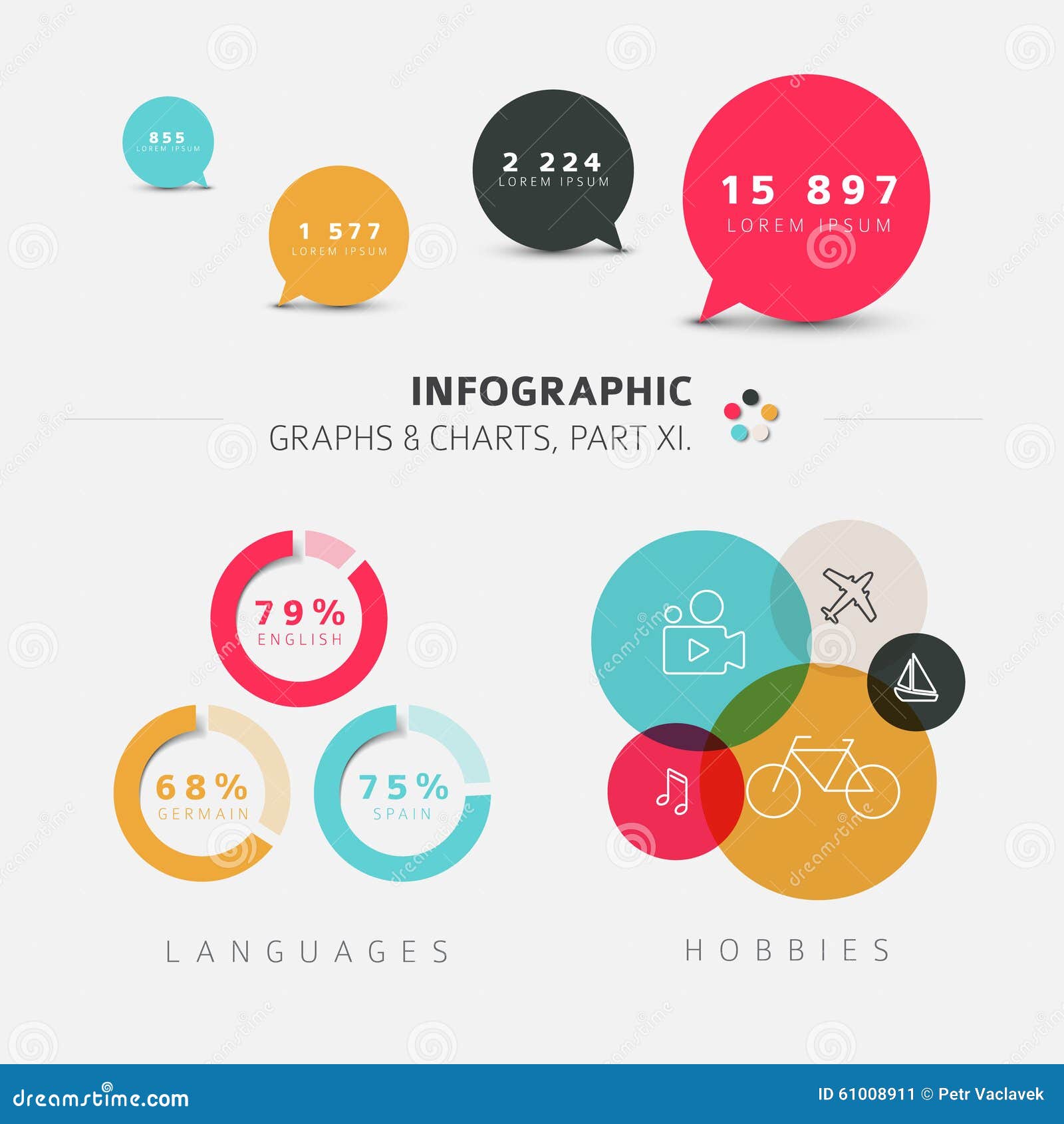Vector Flat Design Infographic Elements Stock Vector - Illustration of ...