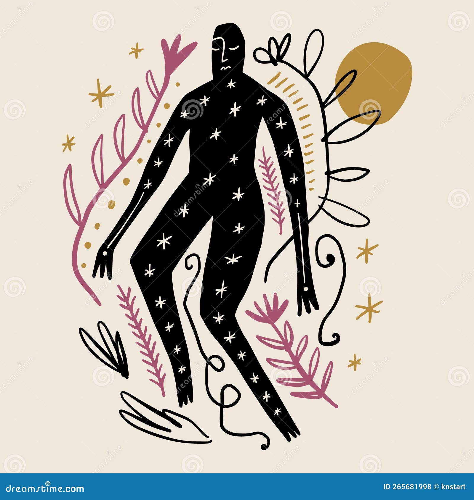 Vector Flat Design Magic Style Human Illustration Stock Vector ...