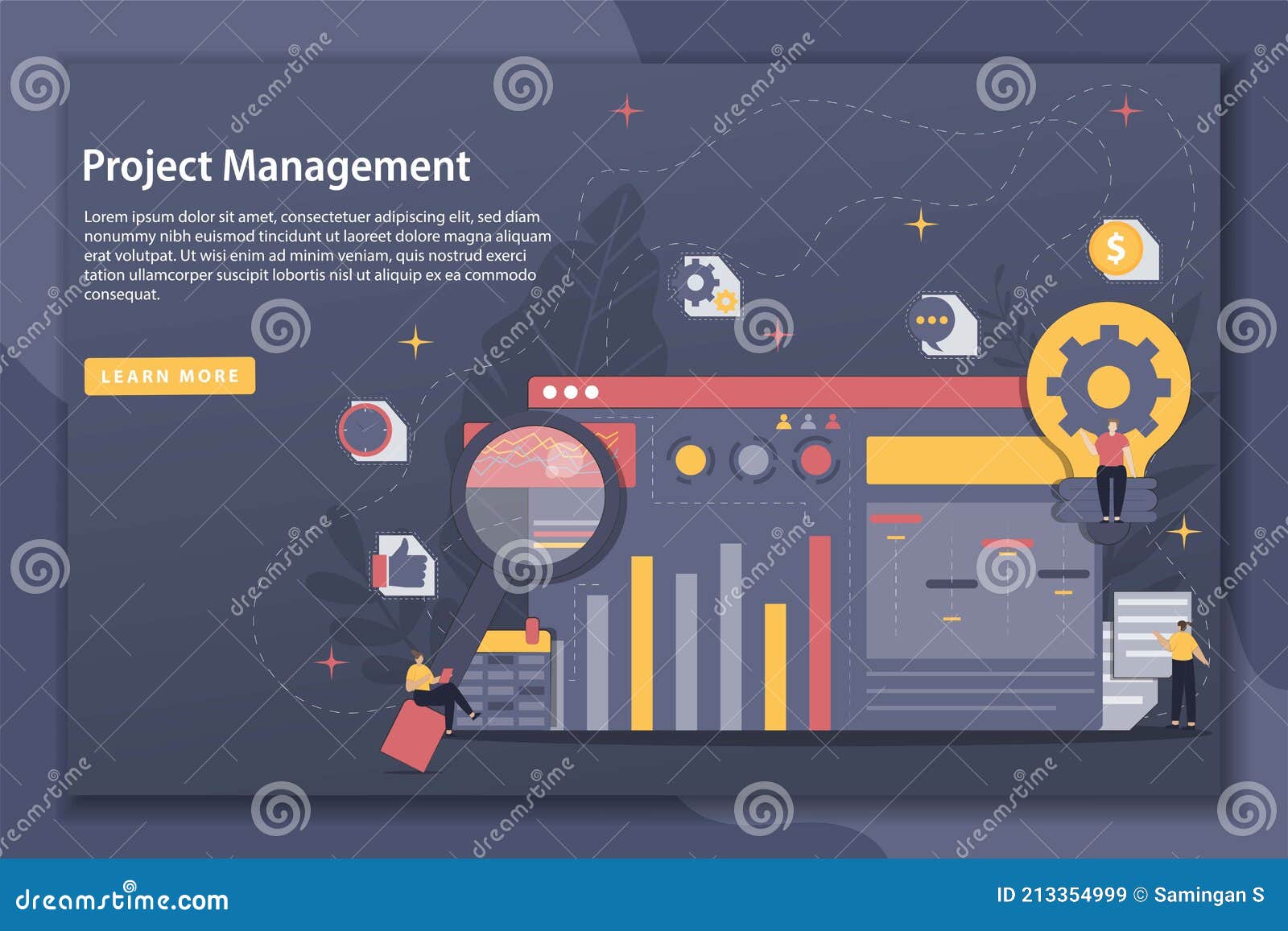 Vector Flat Design Modern Illustration Landing Page Concept Stock ...