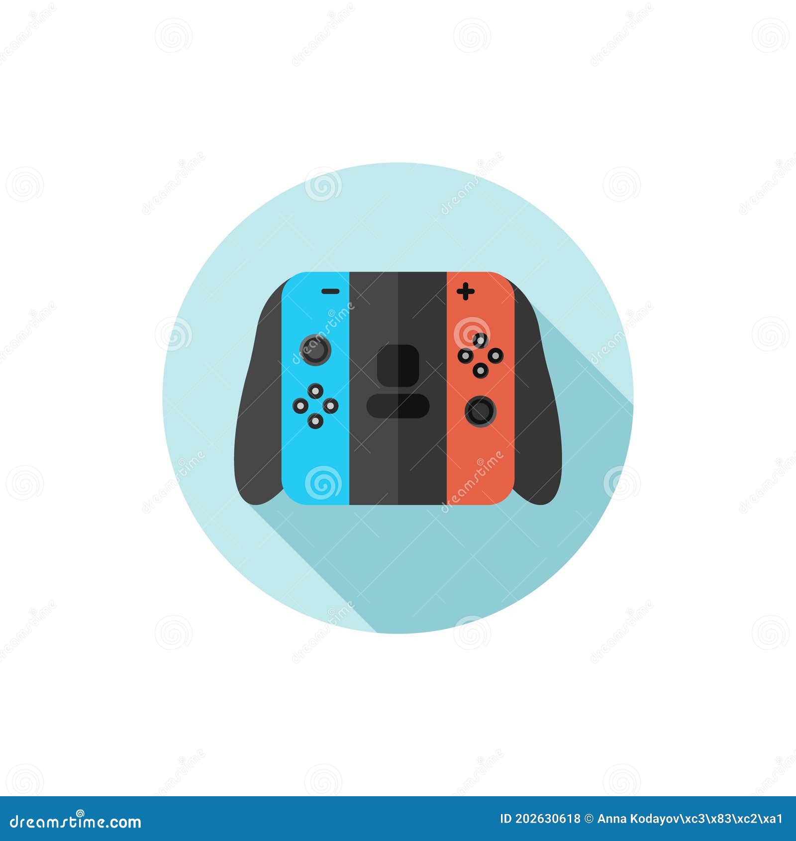Vector Flat Design Nintendo Stock Vector - Illustration of nintendo ...