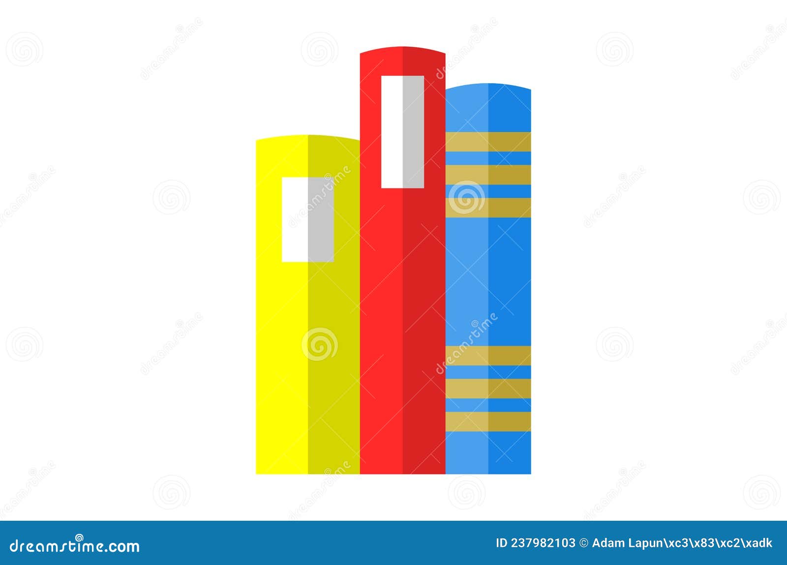 Vector Flat Design of Three Educational Books Stock Vector ...
