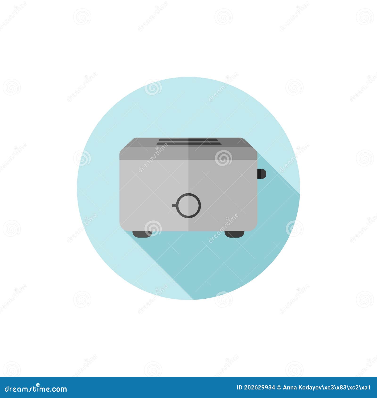 Vector flat design Toaster stock vector. Illustration of home - 202629934
