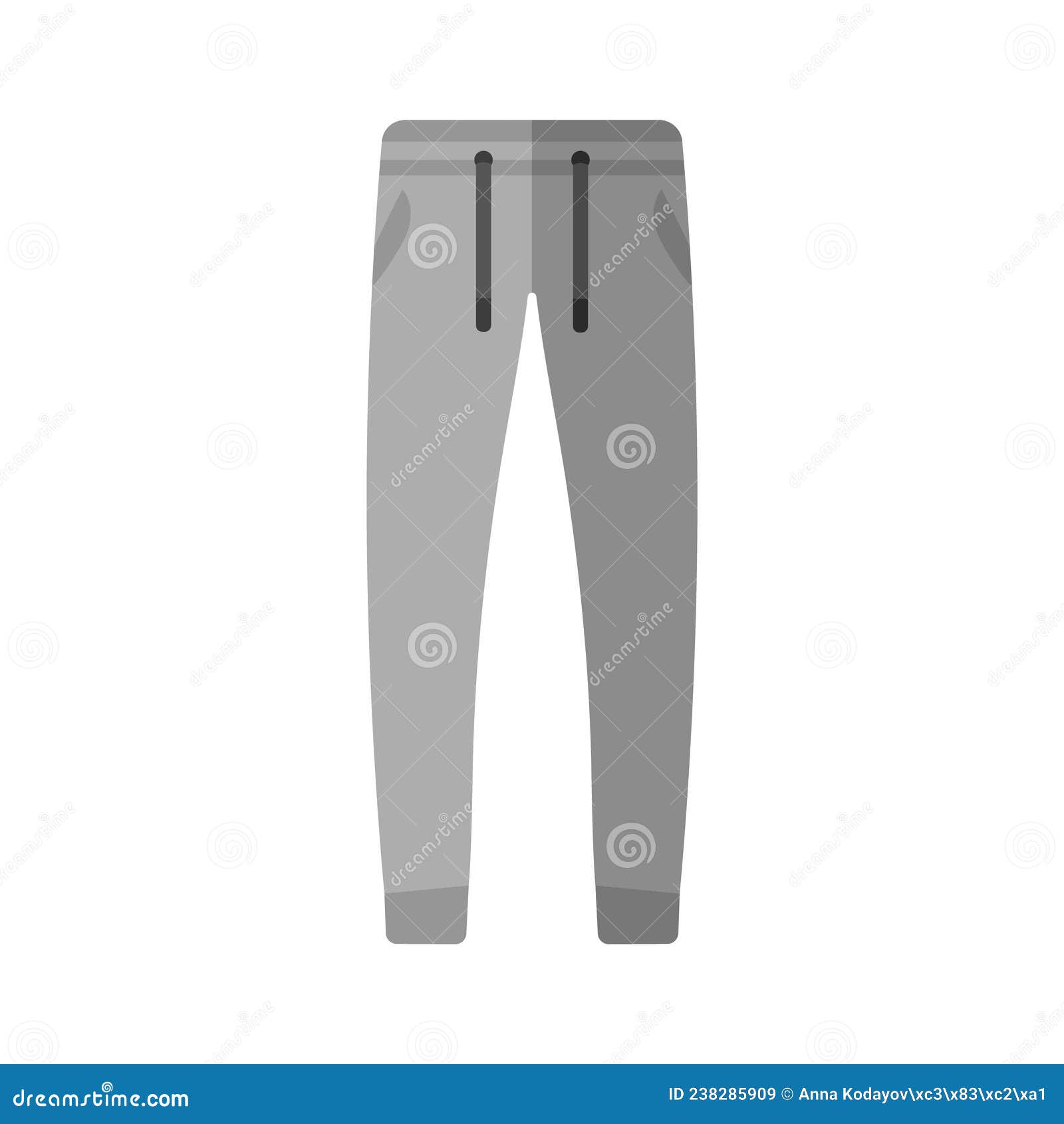 Vector Flat Design Tracksuit Trousers Stock Vector - Illustration of ...