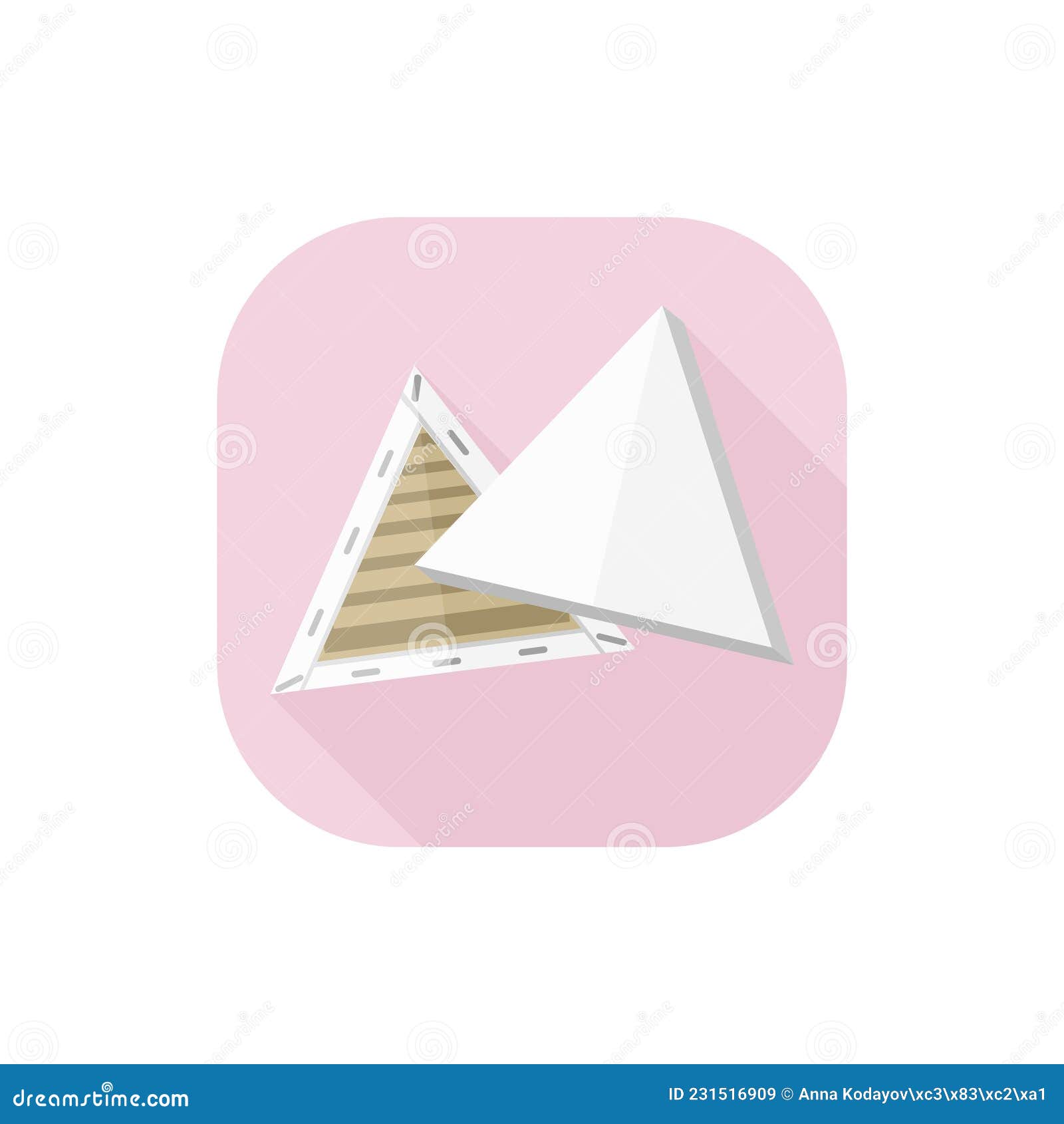 Vector Flat Design Triangle Canvas Stock Vector - Illustration of board ...