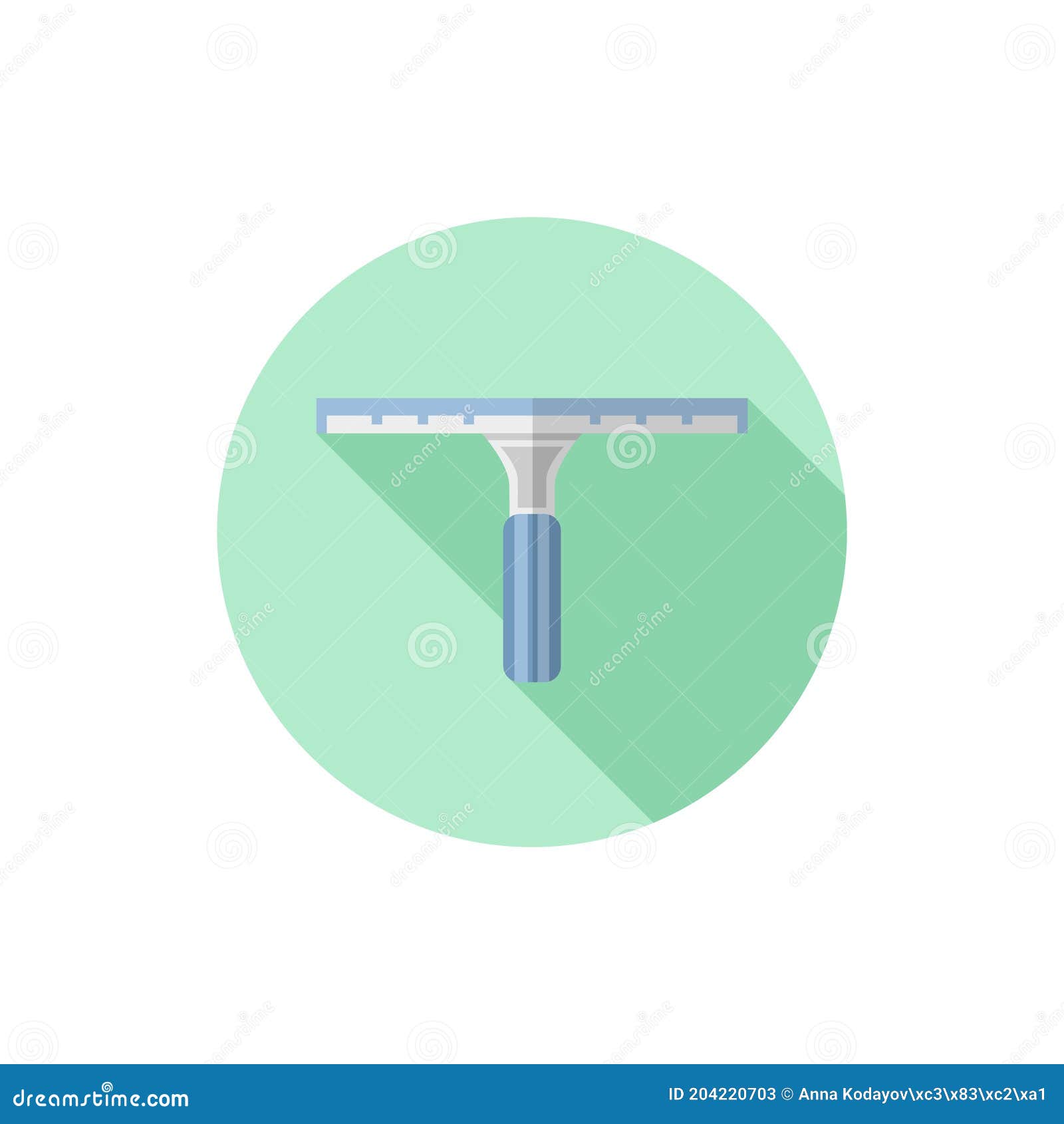 Vector Flat Design Window Squeegee Stock Vector - Illustration of ...