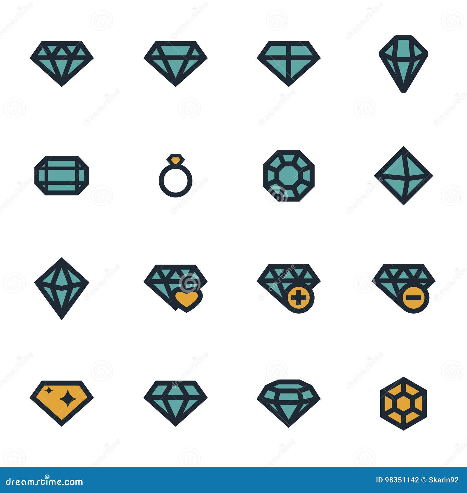 Diamond Icons. Briliant Icon Vector | CartoonDealer.com #184523633