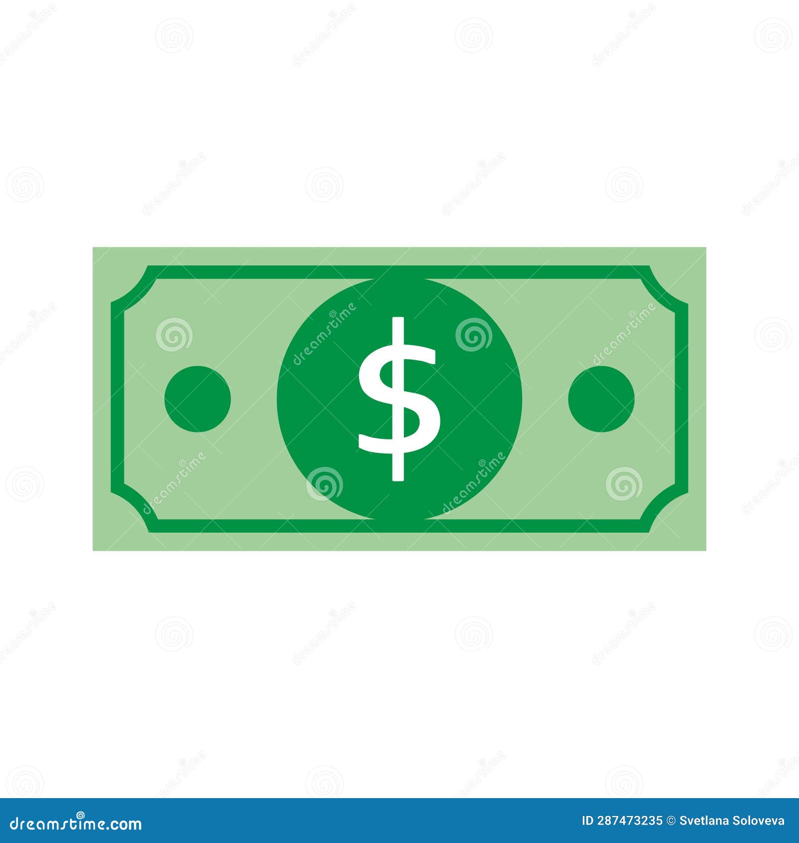 Vector flat dollar stock vector. Illustration of concept - 287473235