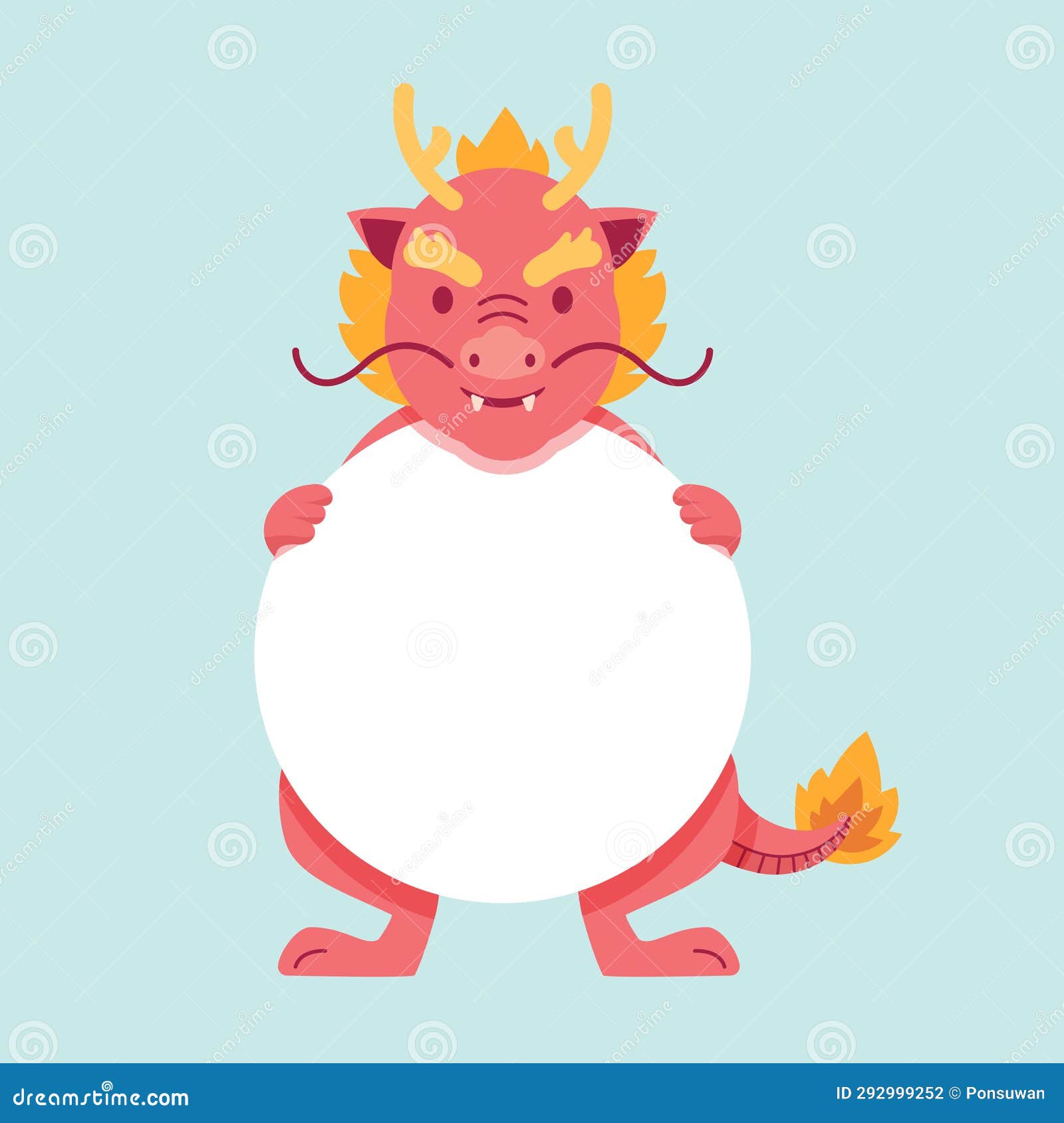 Flat Dragon Icon Vector Illustration | CartoonDealer.com #132675060