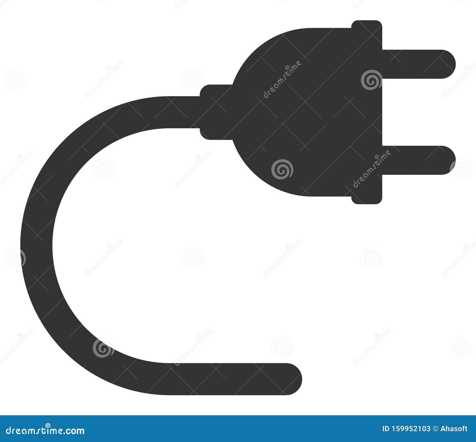 Vector Flat Electrical Cord Icon Stock Vector - Illustration of ...