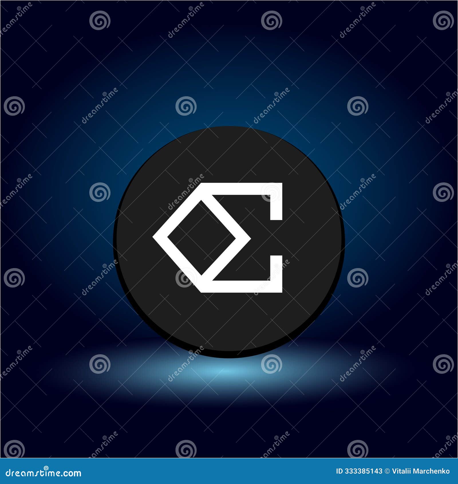 Vector Flat Ethena ENA Token Symbol on Blue Background Editorial Stock ...
