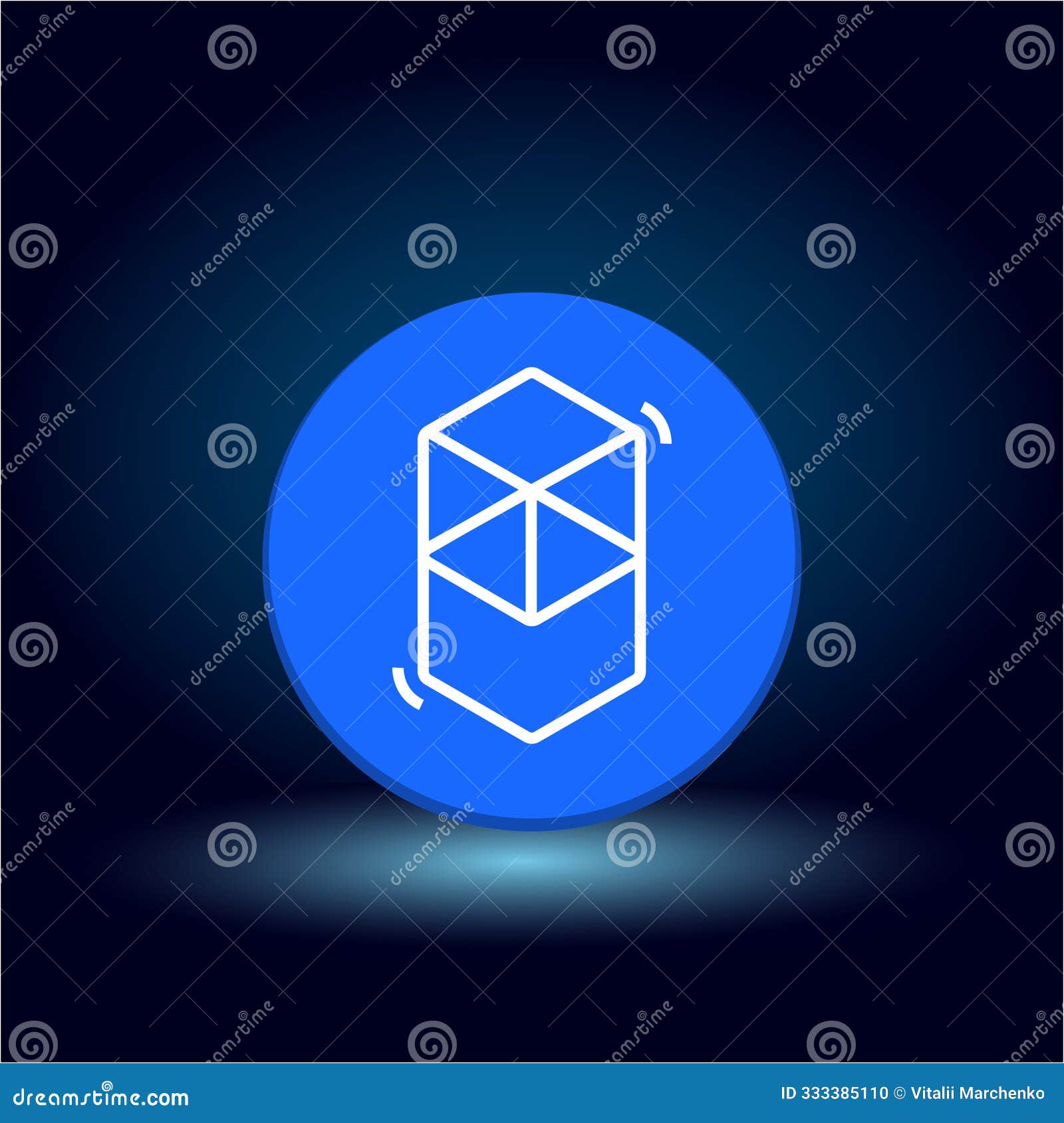 Vector Flat Fantom FTM Token Symbol on Blue Background Editorial Image ...