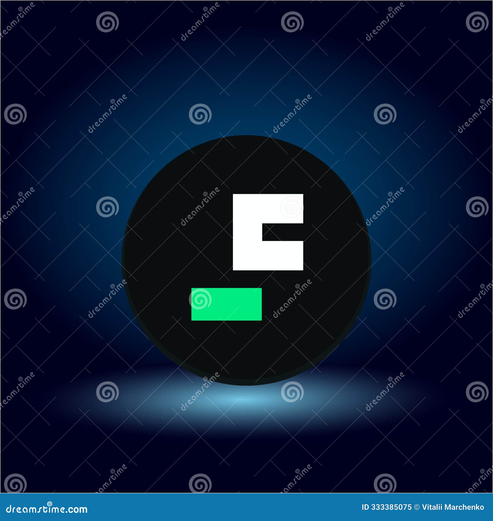 Vector Flat First Digital USD FDUSD Token Symbol on Blue Background ...