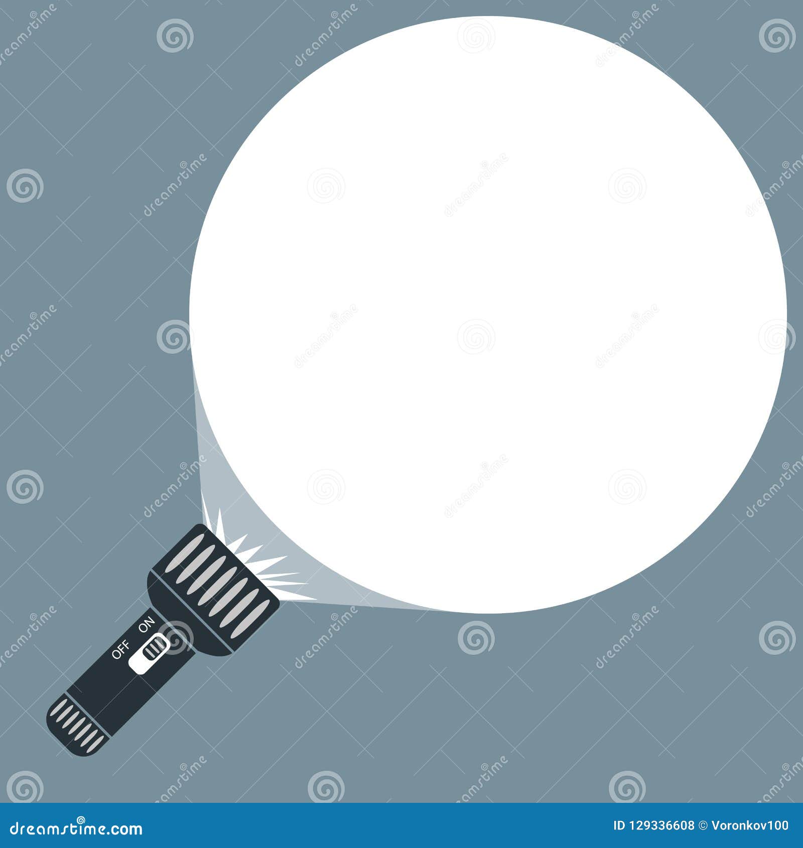 Flashlight And Beam Of Light On A Dark Background Royalty-Free Stock ...