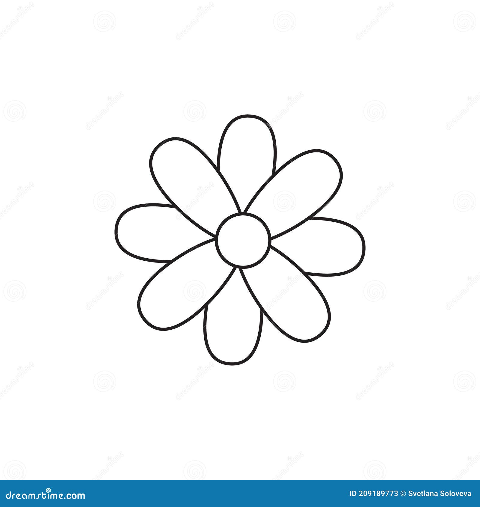 Vector flat flower stock vector. Illustration of design - 209189773