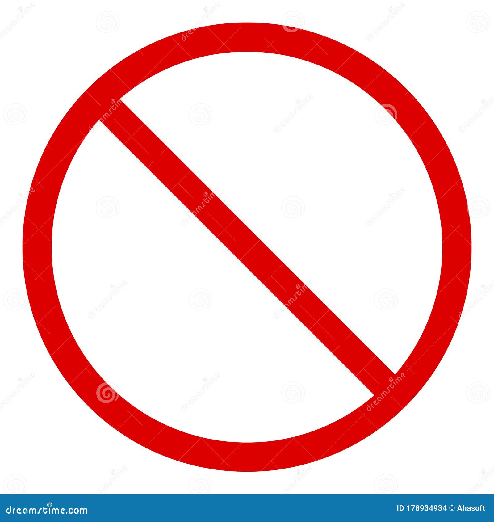 Vector Flat Forbidden Icon stock vector. Illustration of prohibited ...