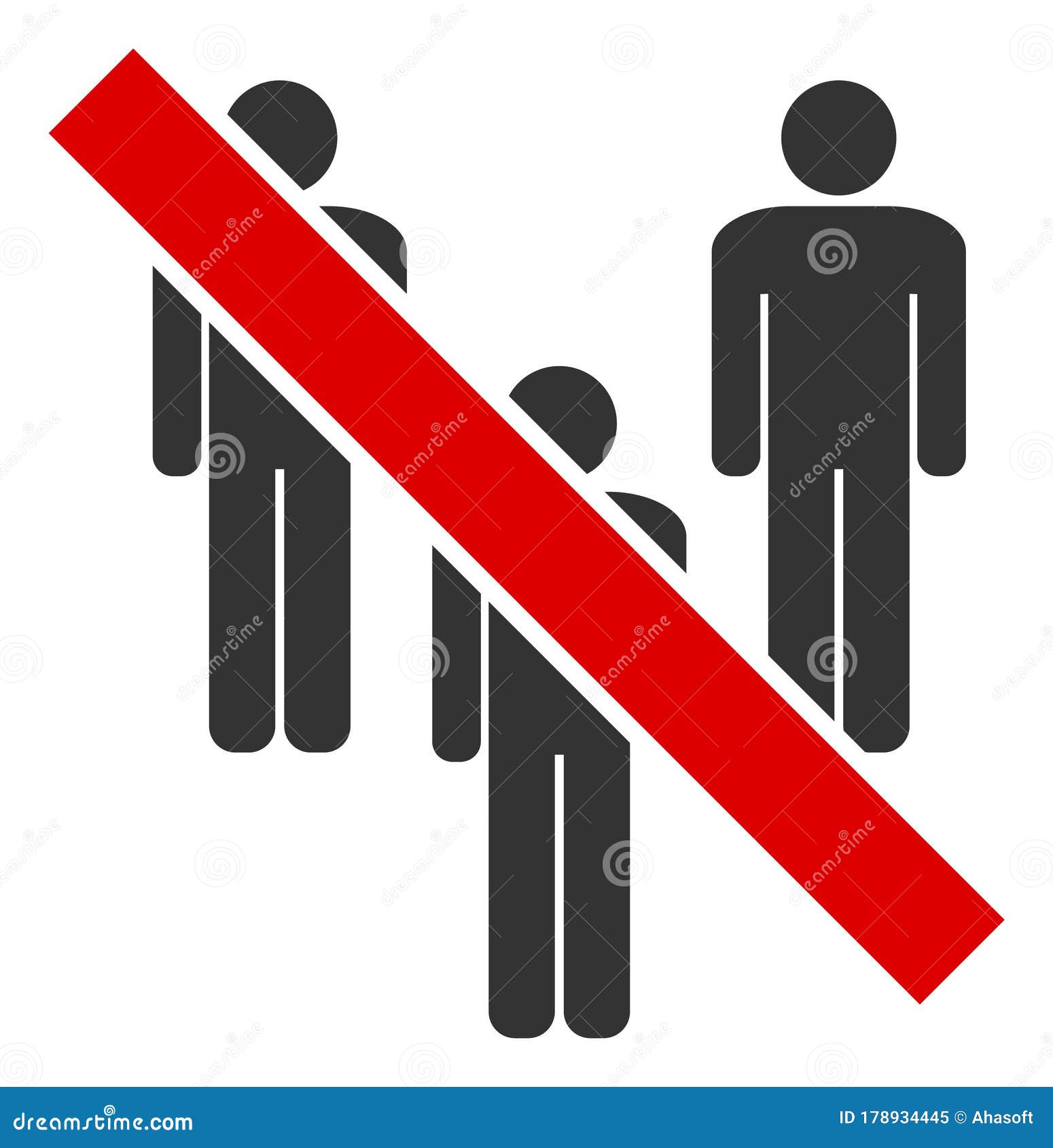 Vector Flat Forbidden Men Group Icon Stock Vector - Illustration of ...